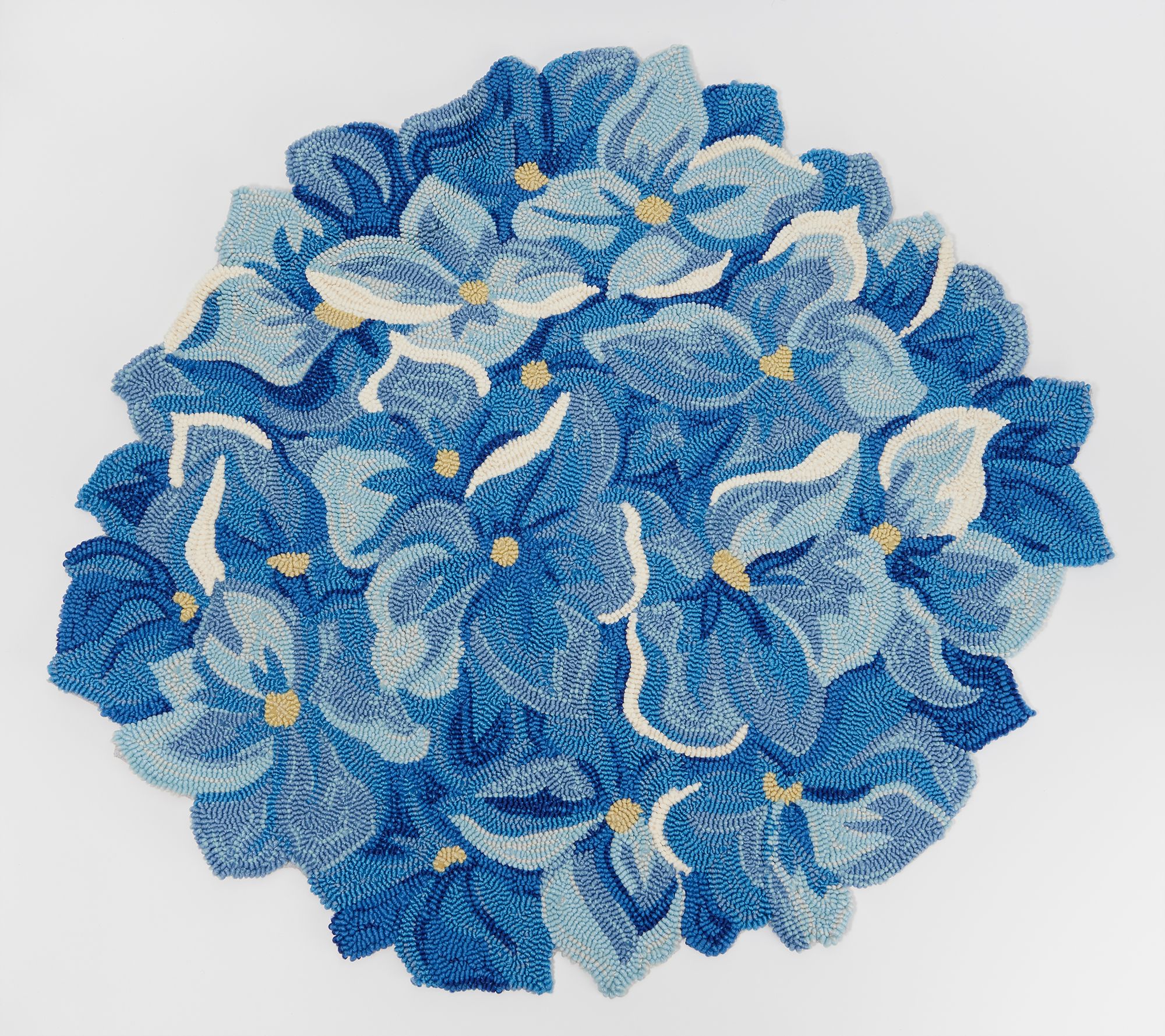 Plow & Hearth Floral Shaped Throw Rug - QVC.com