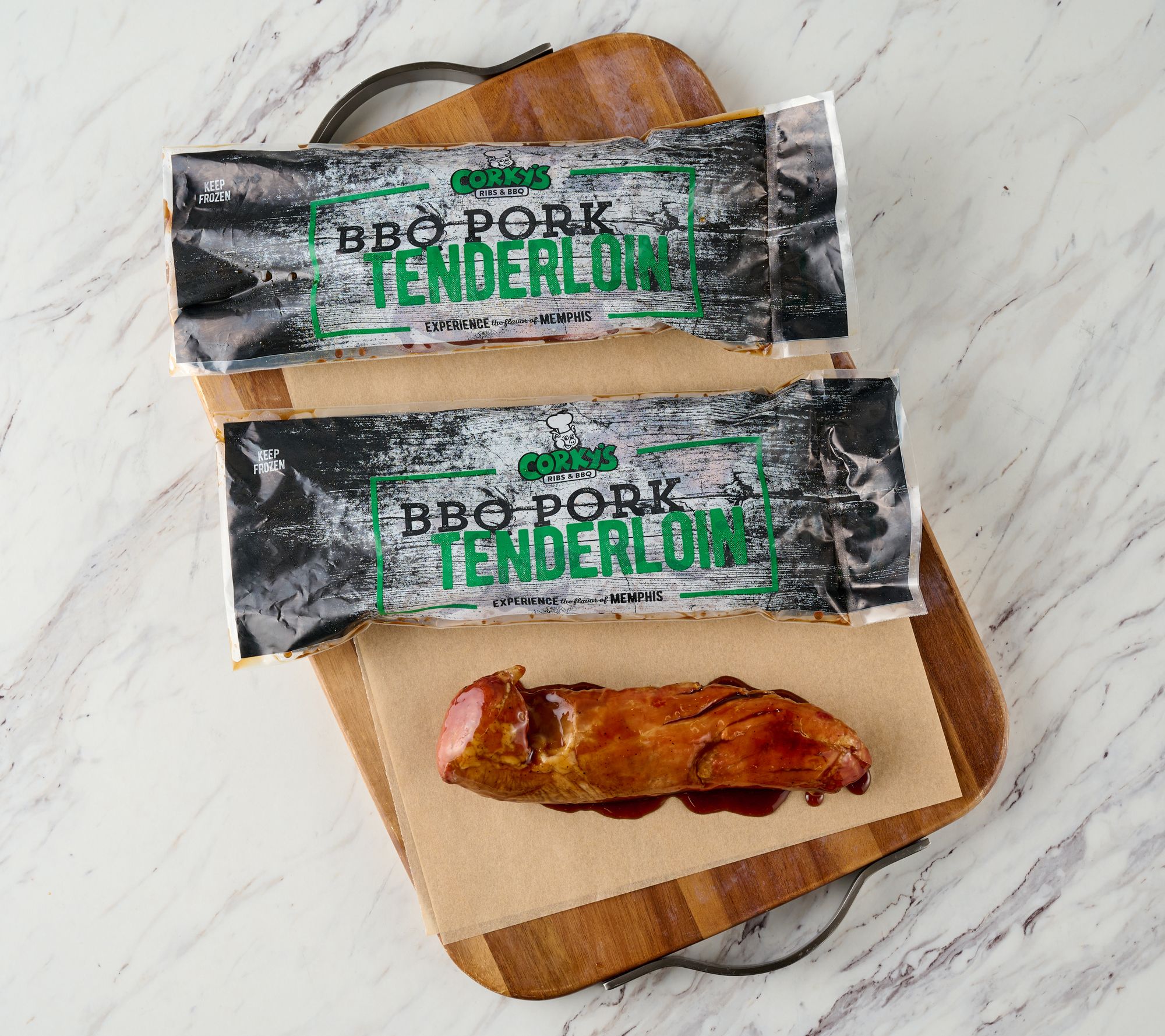 Corky's BBQ (3) 1.5lb Tenderloins with Honey Brown Sugar - QVC.com