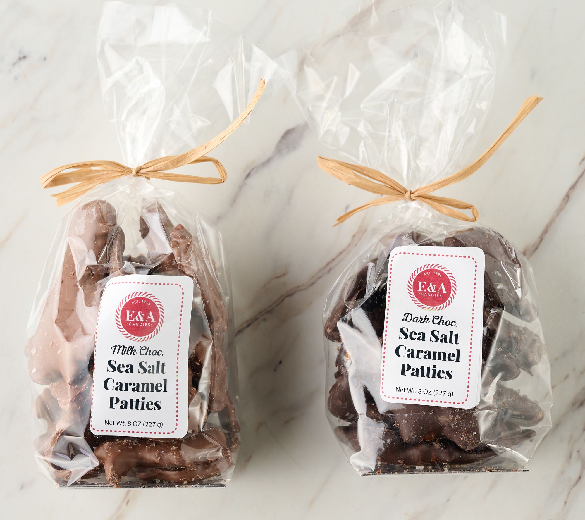 E&A Candies (2) 8oz Bags Sea Salt Caramel Crunch Clusters - QVC.com