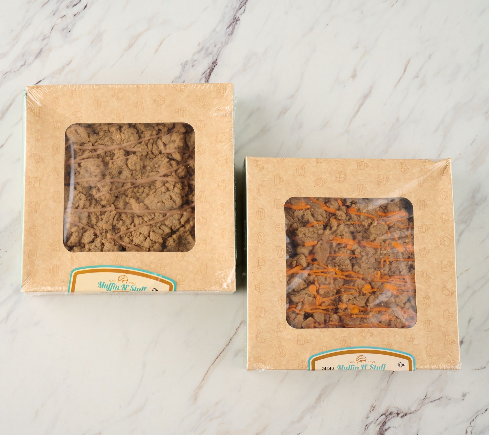 Muffins N' Stuff (2) 22 oz Pumpkin or Apple Crumb Cakes - QVC.com