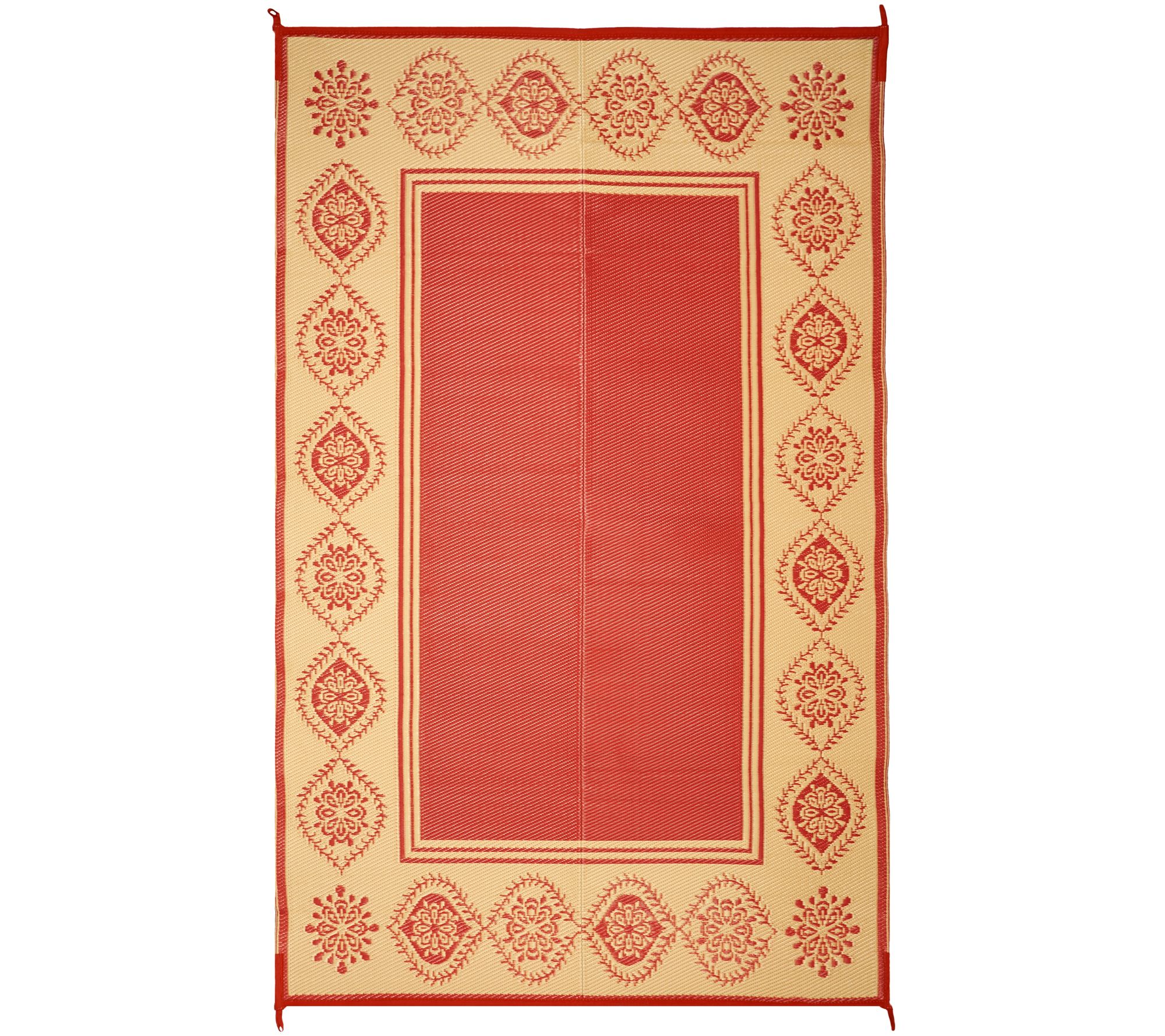 Medallion Border 8x11 Outdoo Mat by PatioMats - QVC.com