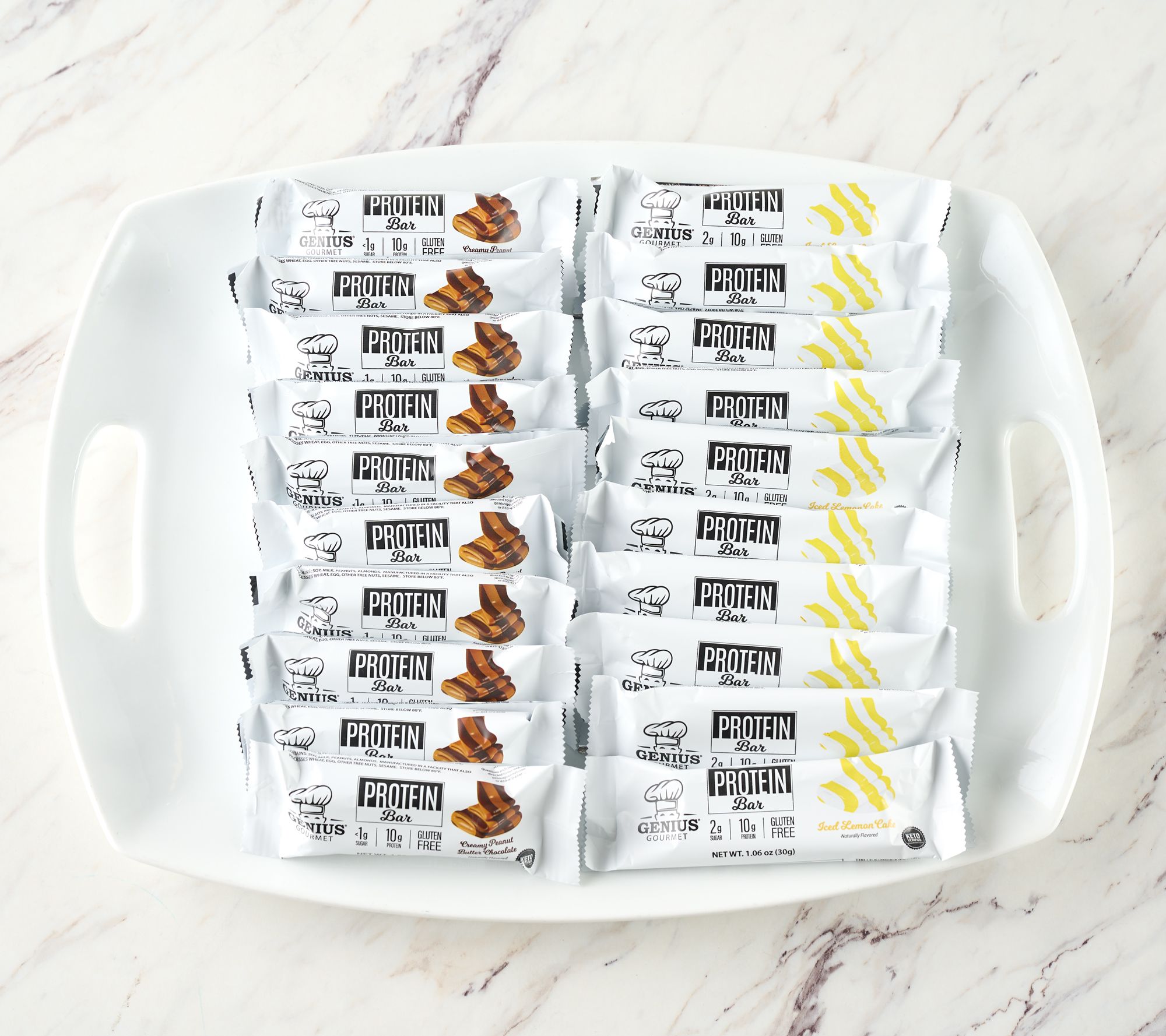 Genius Gourmet (20) Count Individually Wrapped Crispy Protein Bars ...