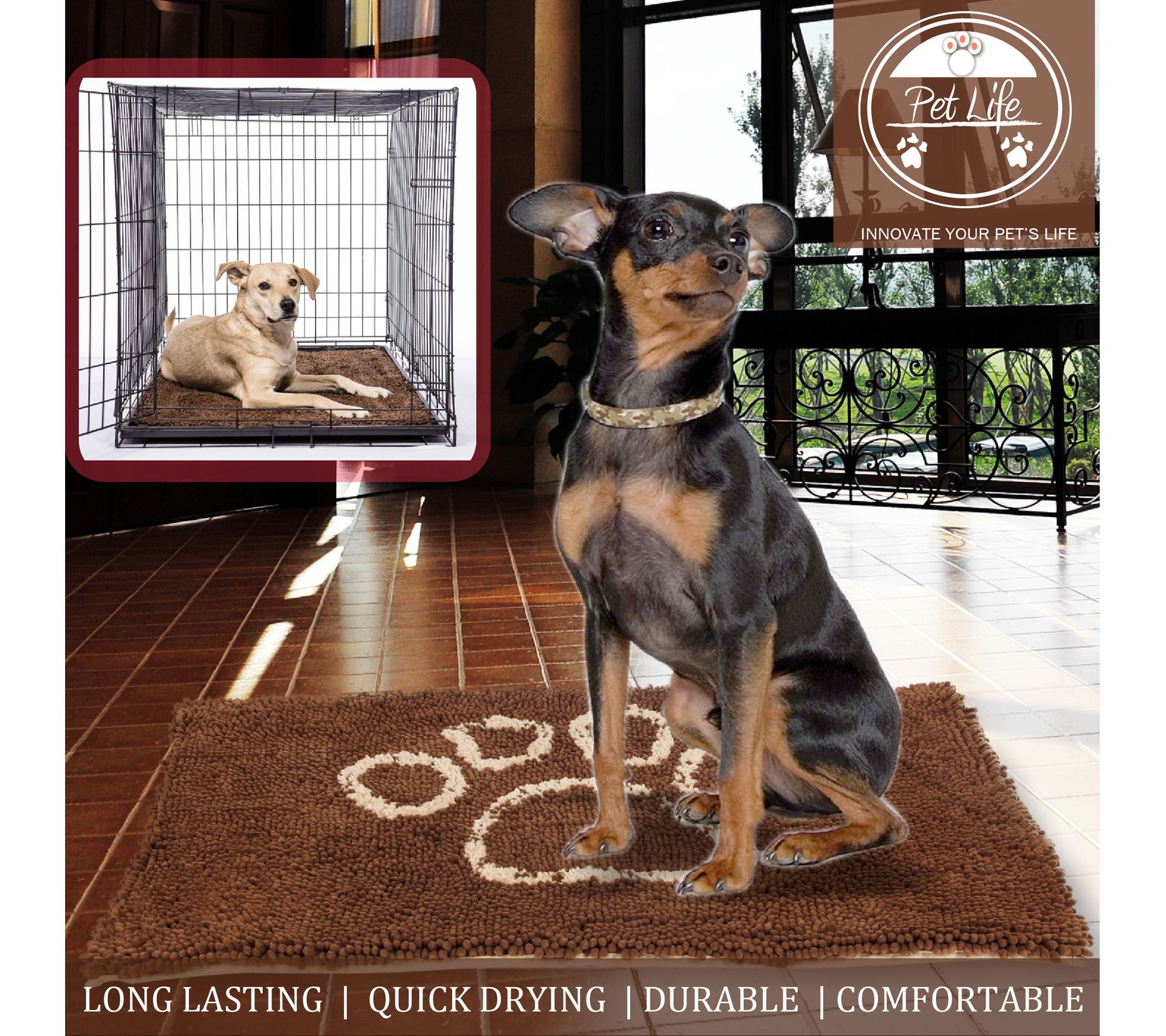 Pet Life Fuzzy Quick-Drying Anti-Skid Dog Mat - QVC.com