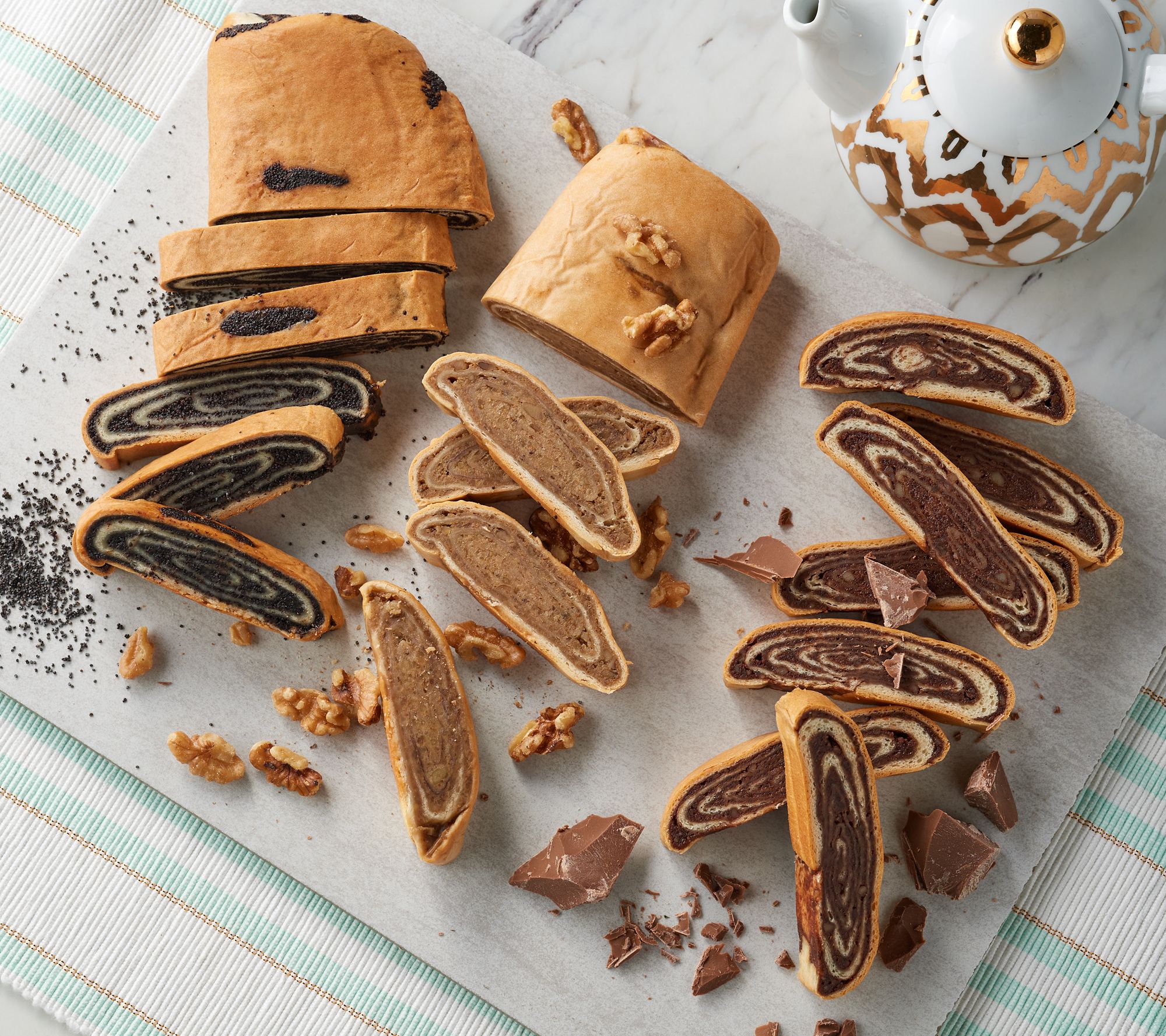 Butter Maid Bakery (4) 12oz. Nut Kolachi Pastries - QVC.com