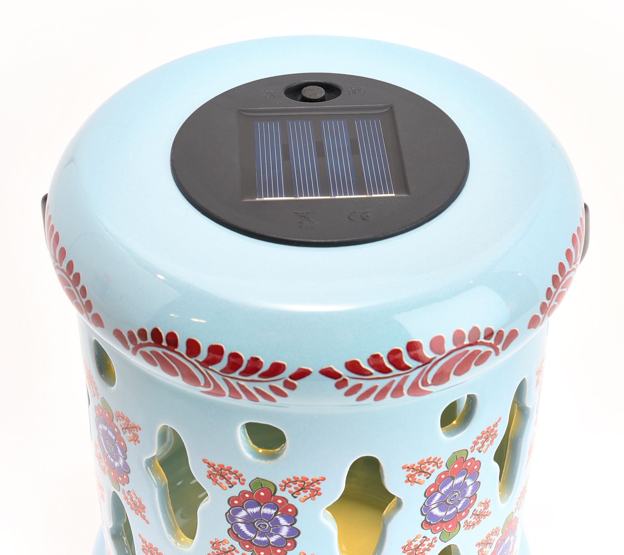"As Is" Marigold Ceramic Solar Lantern - QVC.com