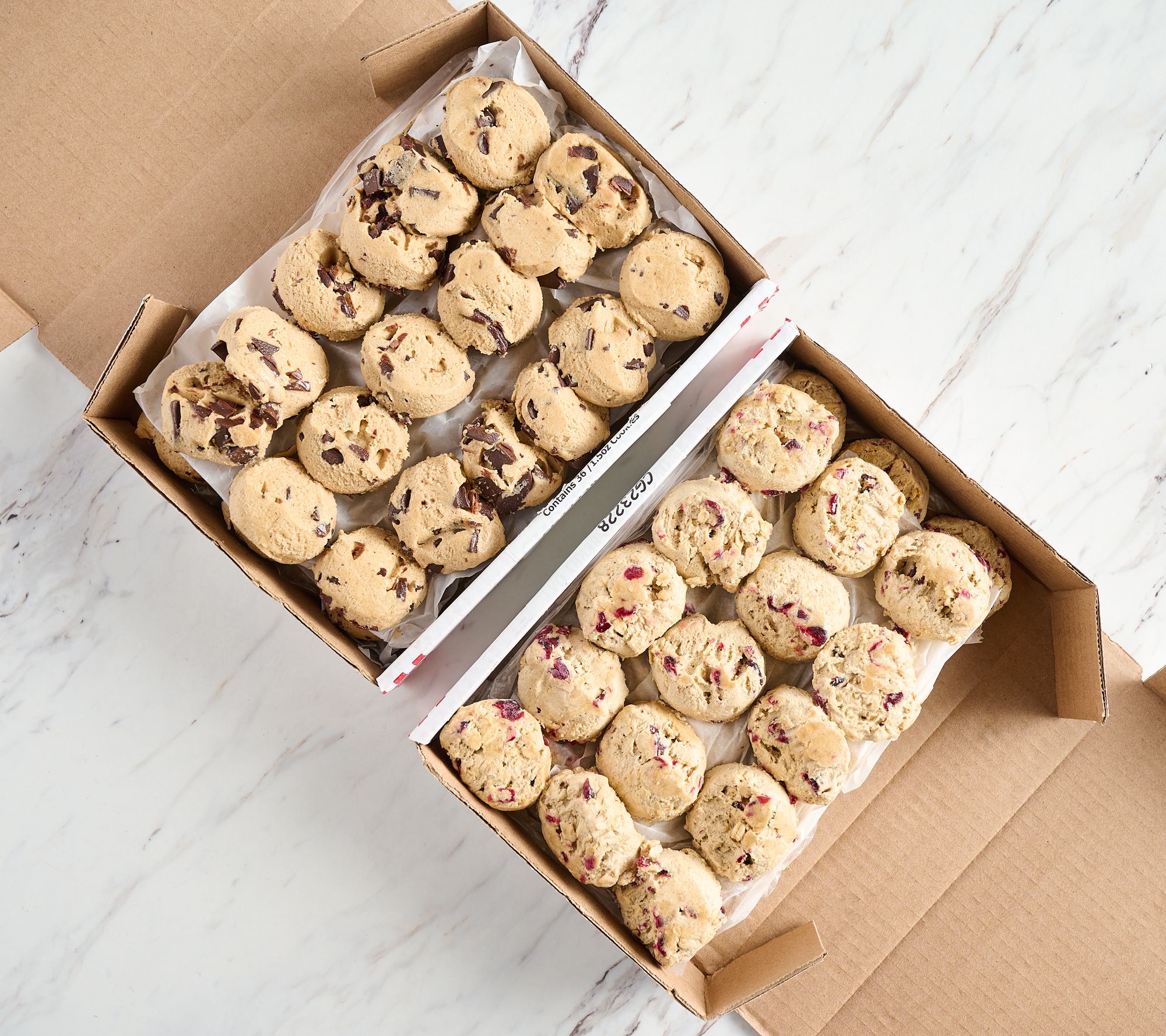 David's Cookies 66 Piece Ready to Bake Large Cookie Dough - QVC.com