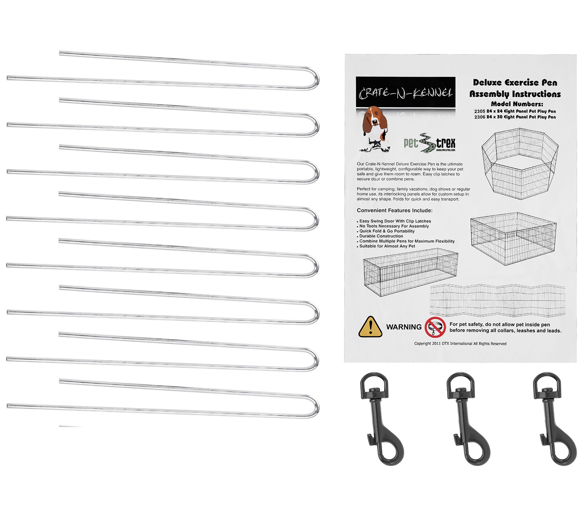 Pet Trex 24" Playpen Dogs 24" x 24" High PanelsGate - QVC.com