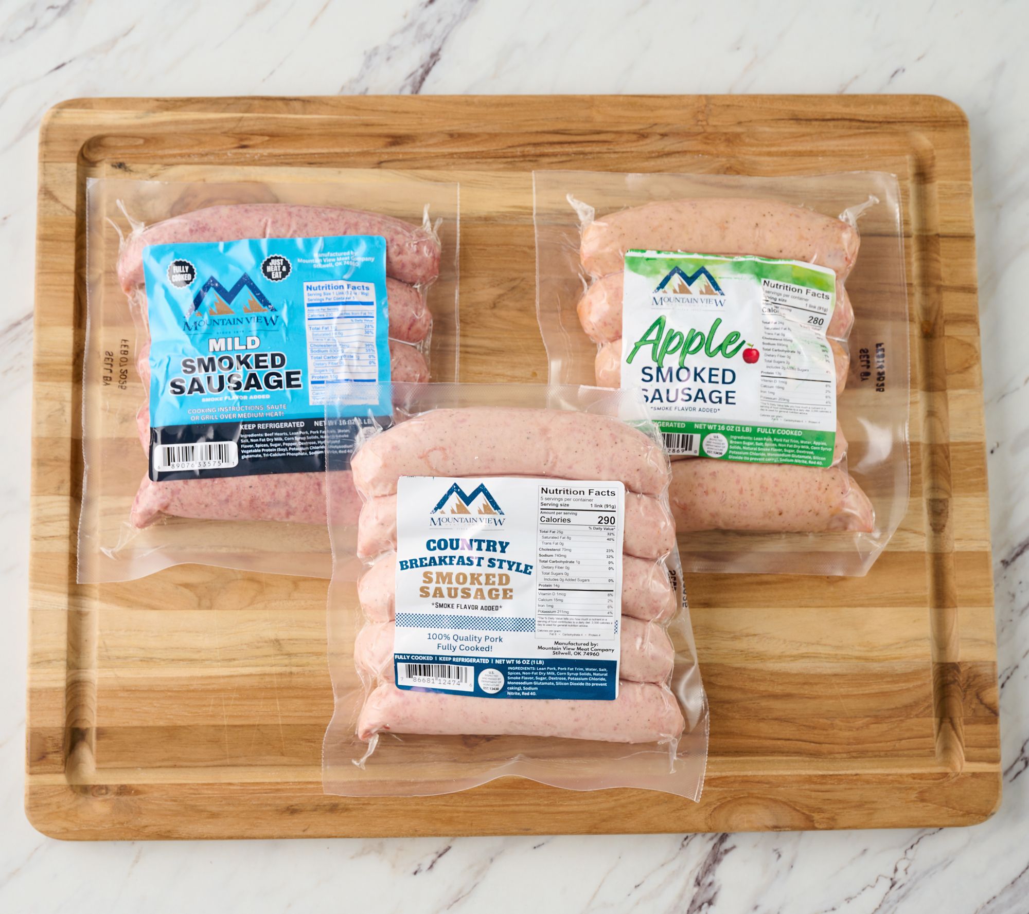 Mountain View Meats 3-lbs of Fully Cooked Breakfast Sausage Links - QVC.com