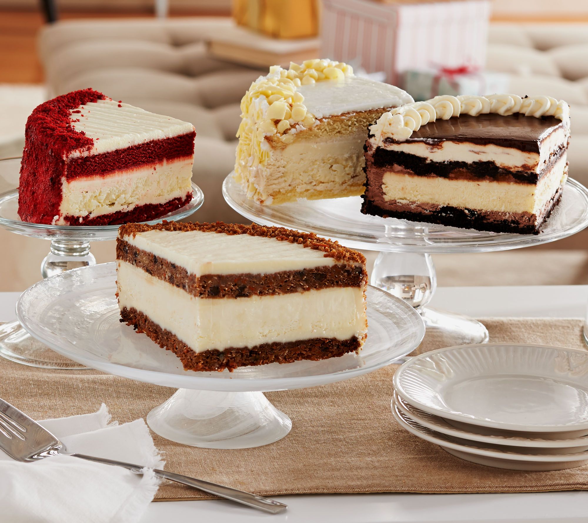 Junior's 6 lb. Layer Cake and Cheesecake Sampler - QVC.com