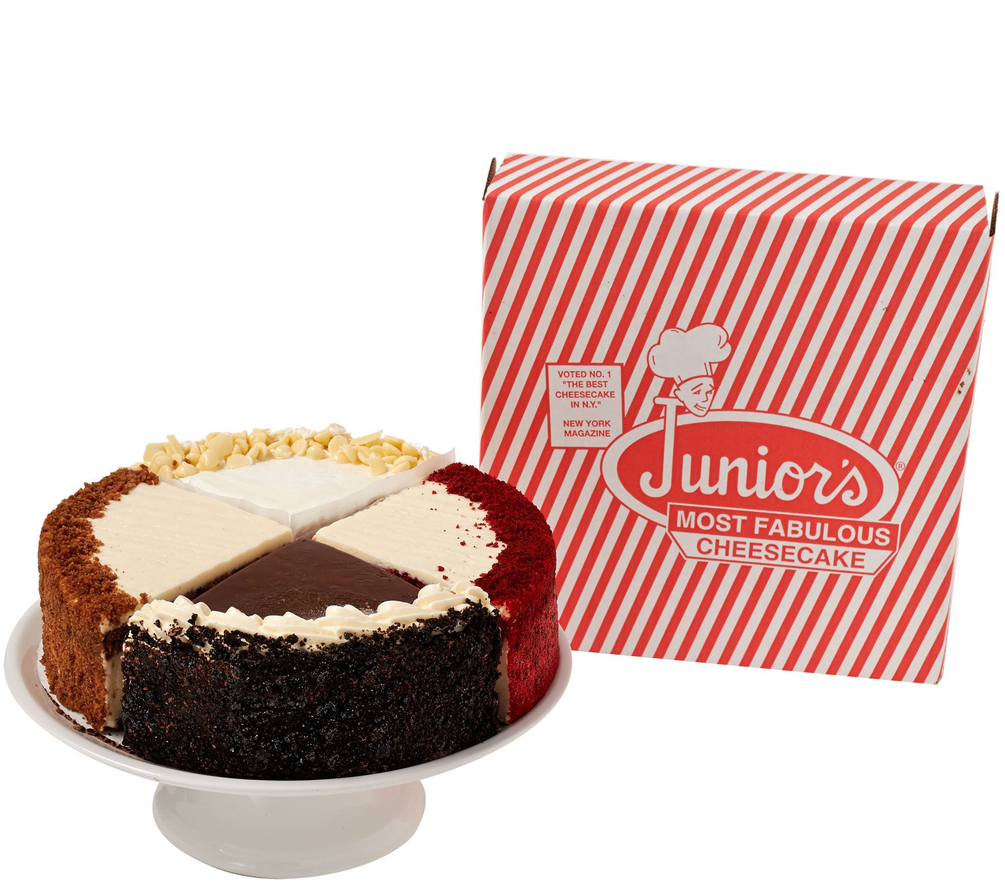 Junior's 6 lb. Layer Cake and Cheesecake Sampler - QVC.com