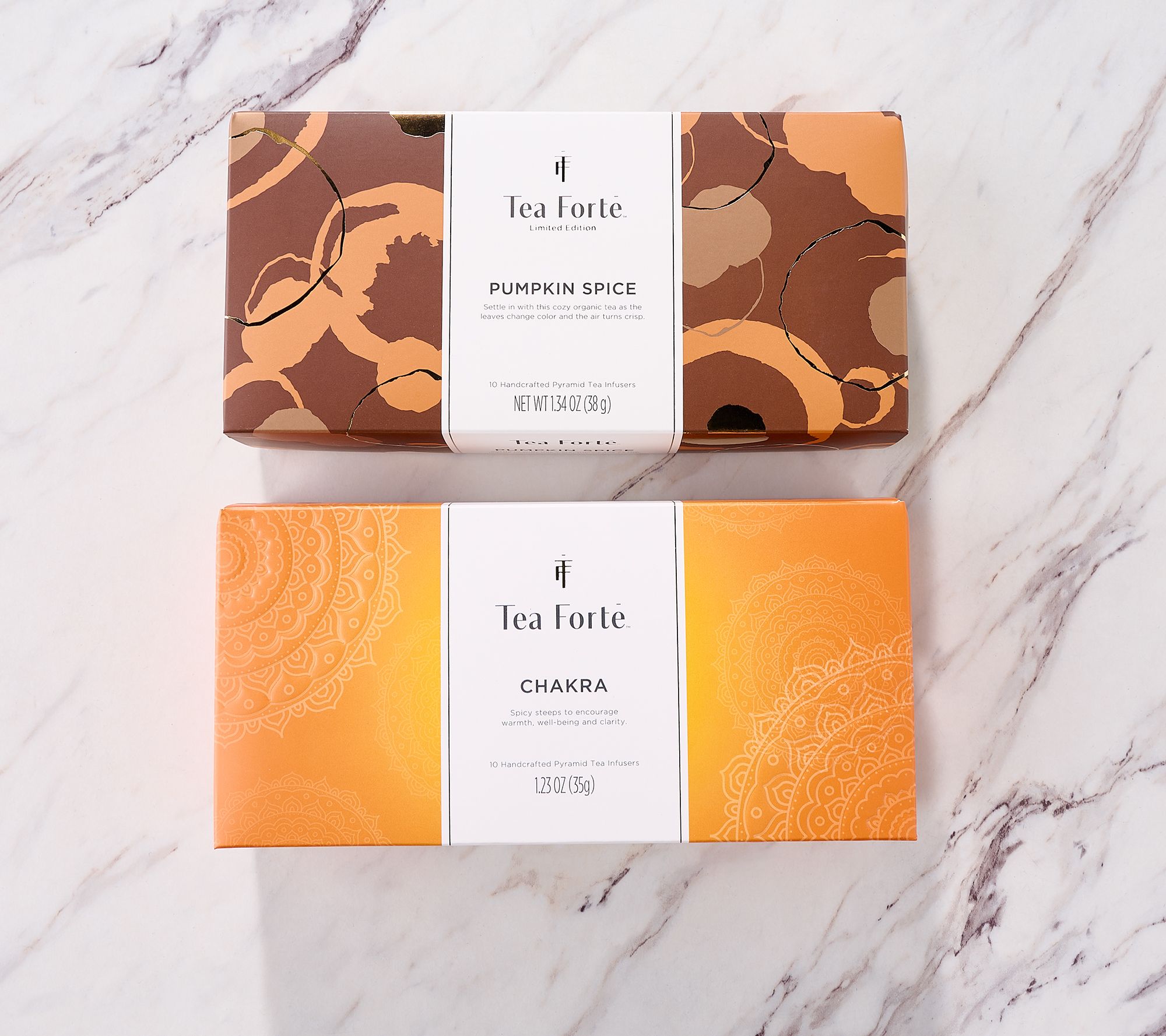 Tea Forte (2)10ct Autumn Tea Infusers: Pumpkin Spice or Chai Tea - QVC.com