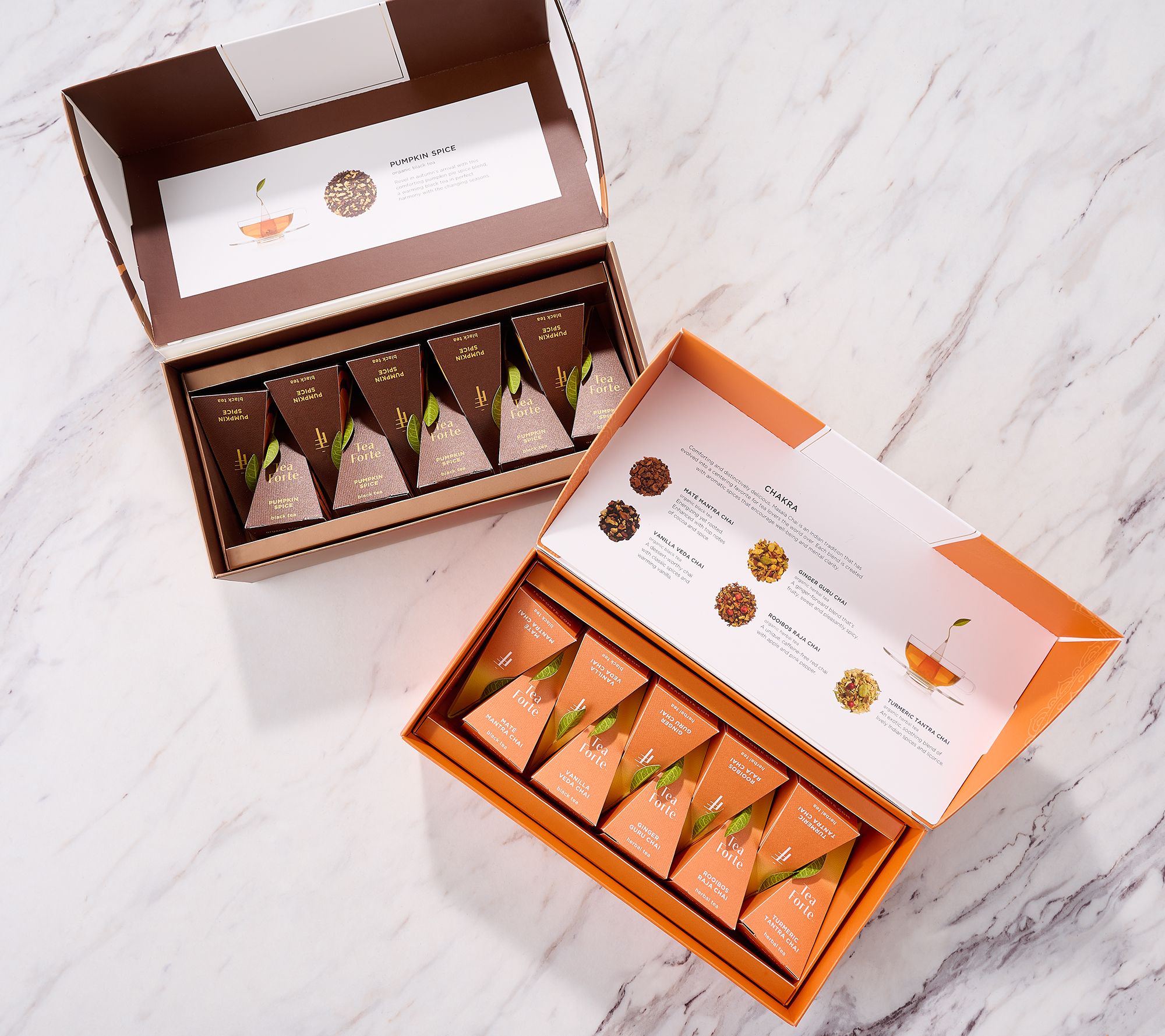 Tea Forte (2)10ct Autumn Tea Infusers: Pumpkin Spice or Chai Tea - QVC.com