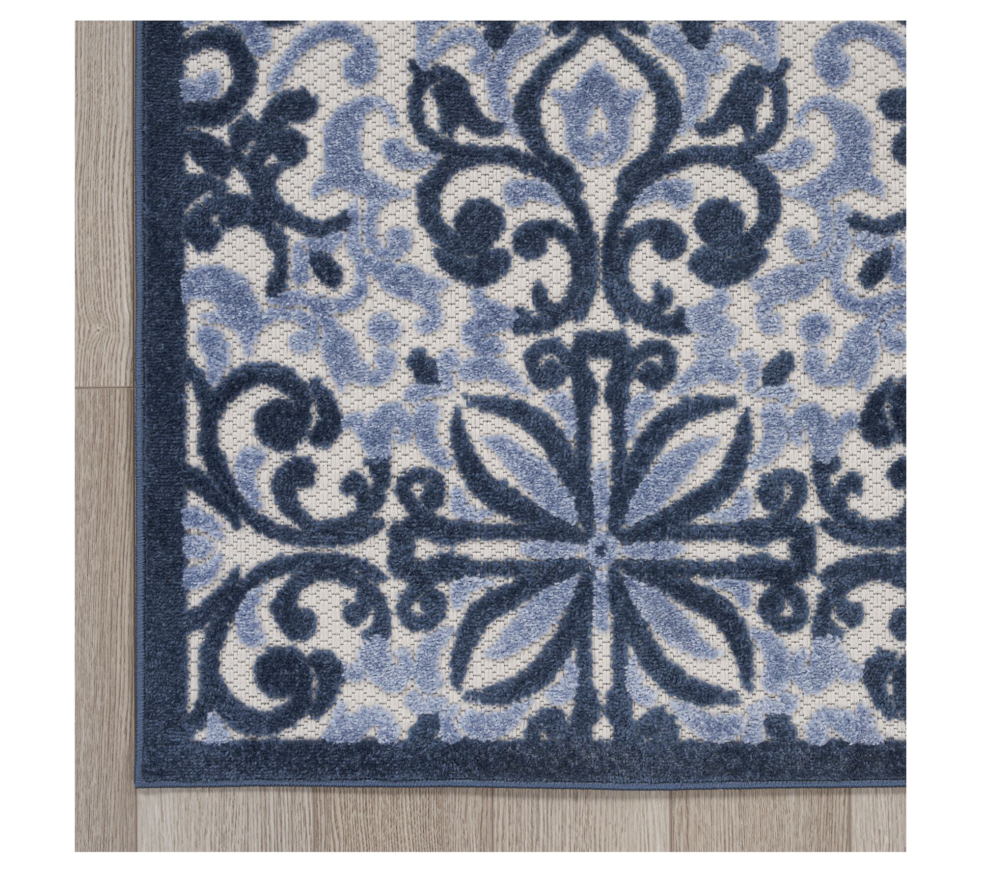 Nourison Home Modern Demask Print Indoor/ Outdoor 2'2" x 7'6" Rug - QVC.com