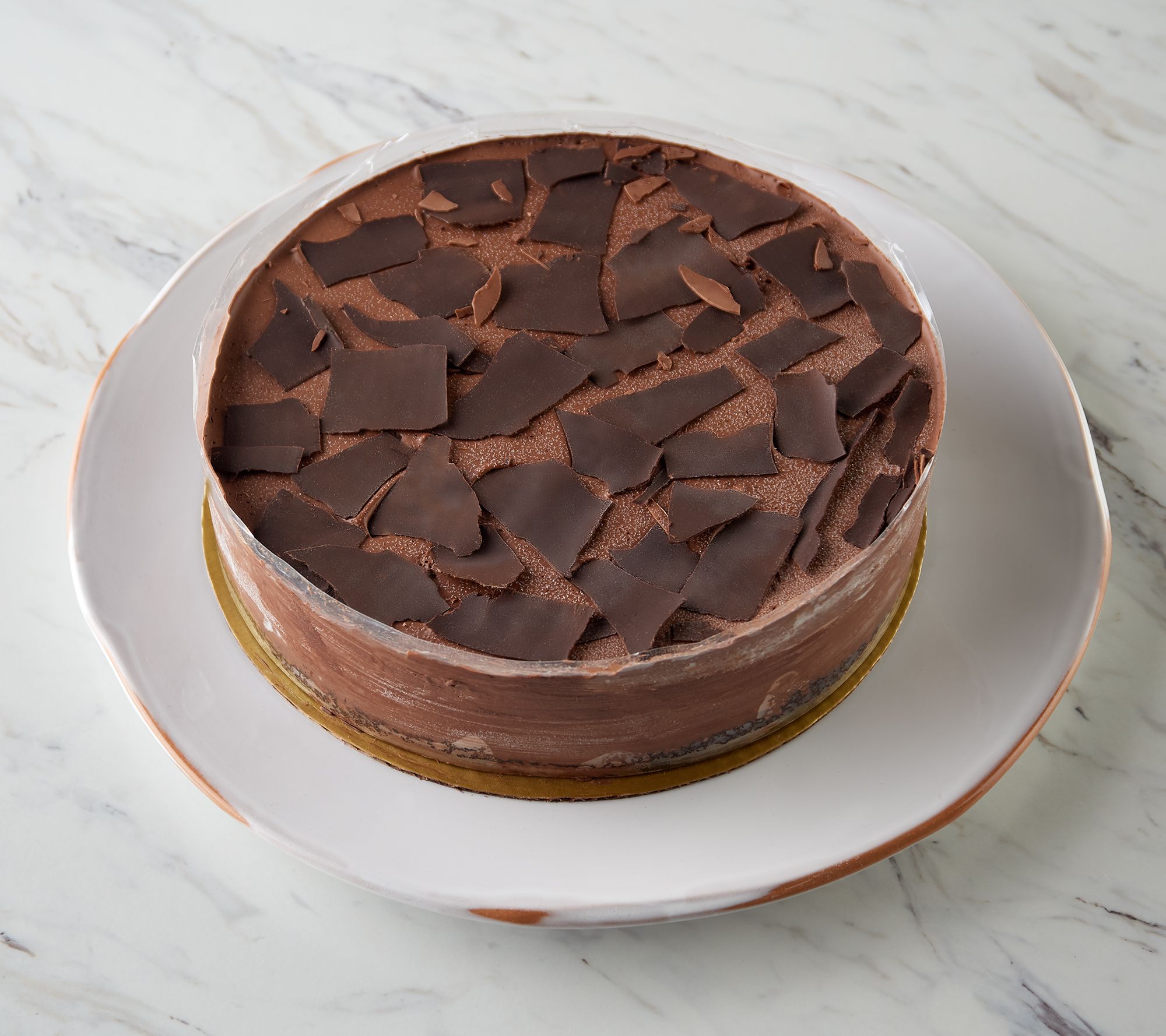 Delizioso Desserts 3.25lb 10-inch Belgian Chocolate Cake - QVC.com