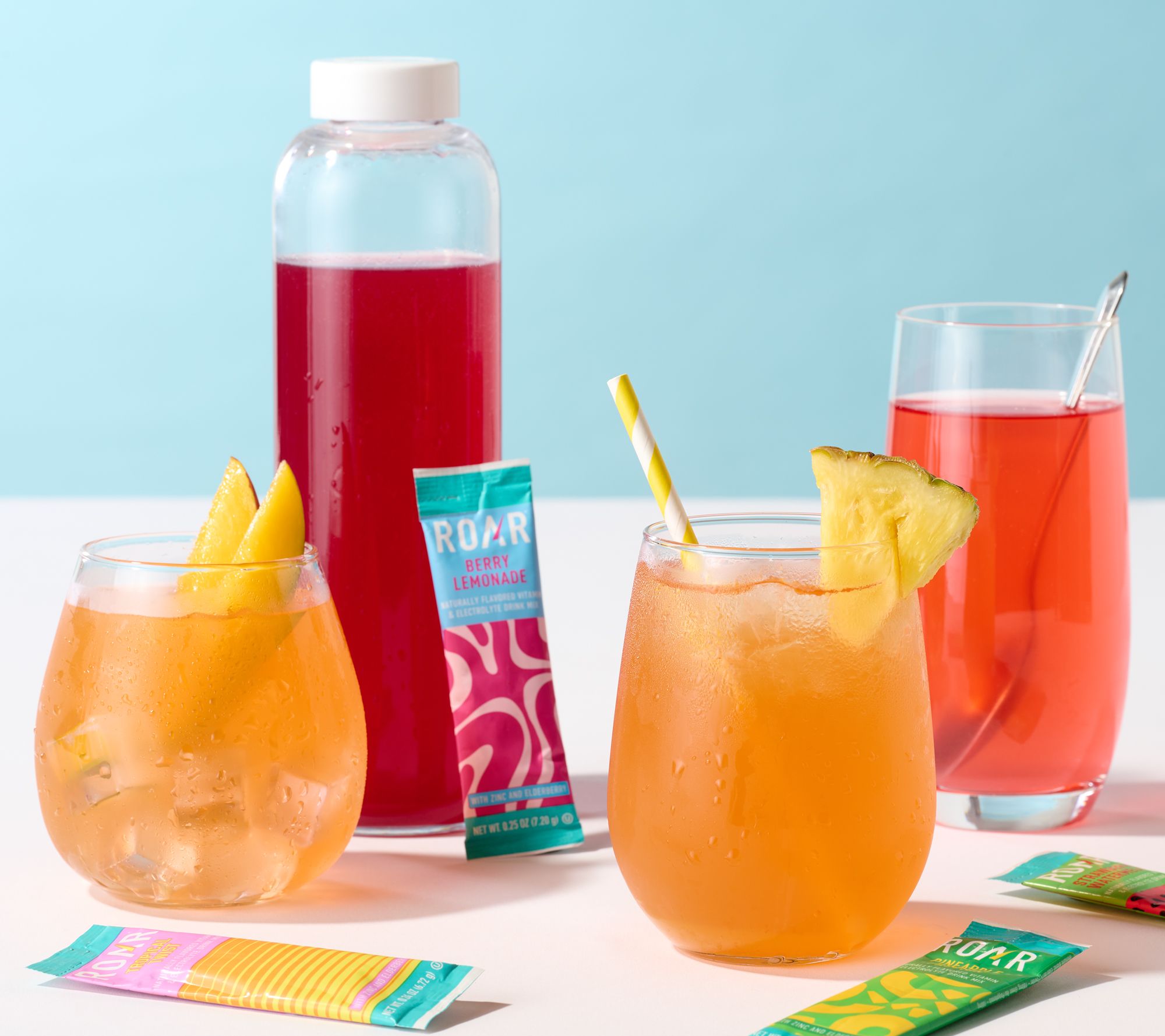 (QVC) Roar Plus (24) or (48) Packets Vitamin & Electrolyte Drink Mixes ...