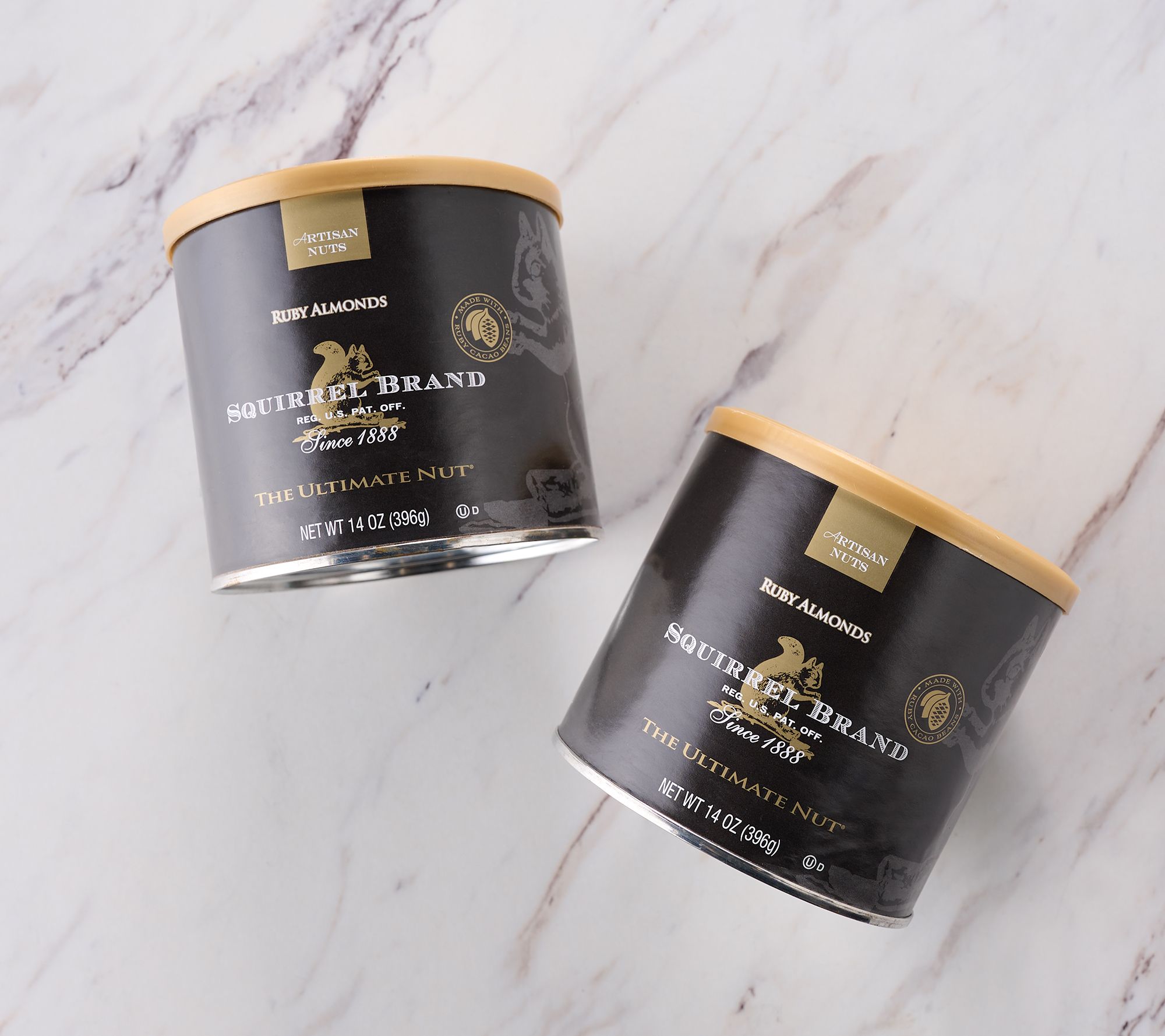 Squirrel Brand (2) 14oz Cans Ruby Cacao Coated Almonds - QVC.com