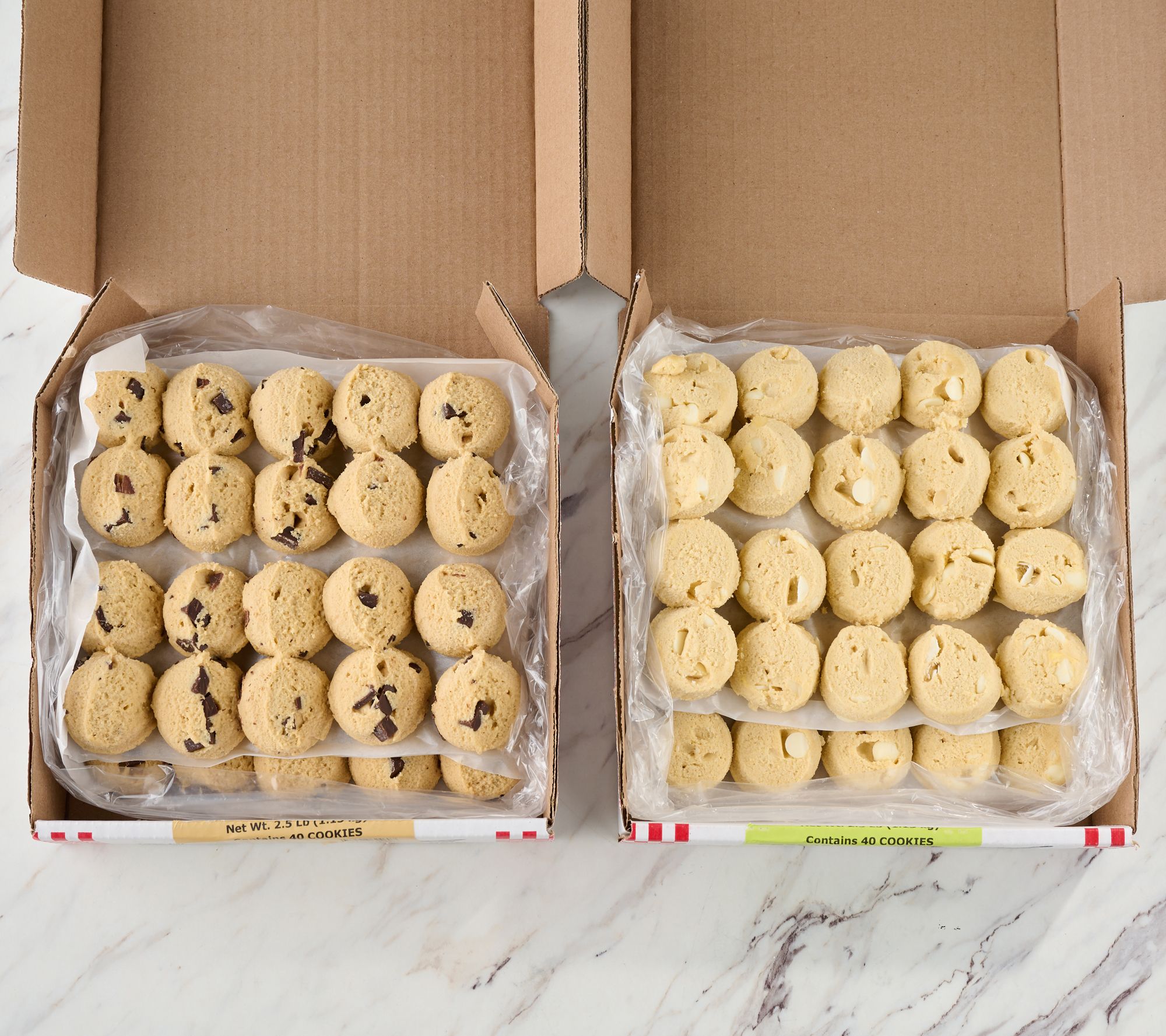 David's Cookies 80 Count Preformed Ready to Bake Cookie Dough - QVC.com