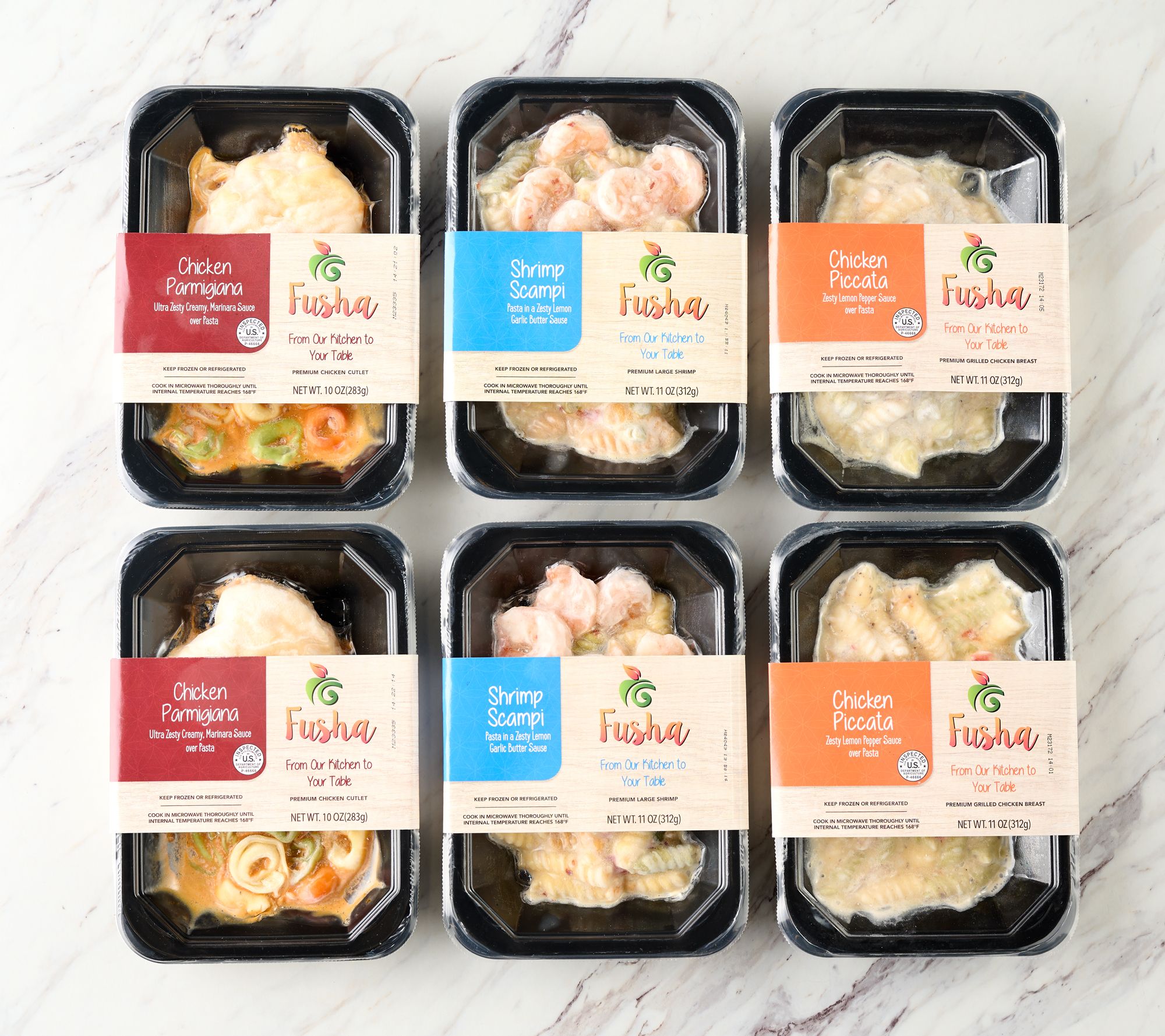 Fusha Foods (6) 11-oz Heat & Eat Chicken and Shrimp Italian Meals - QVC.com