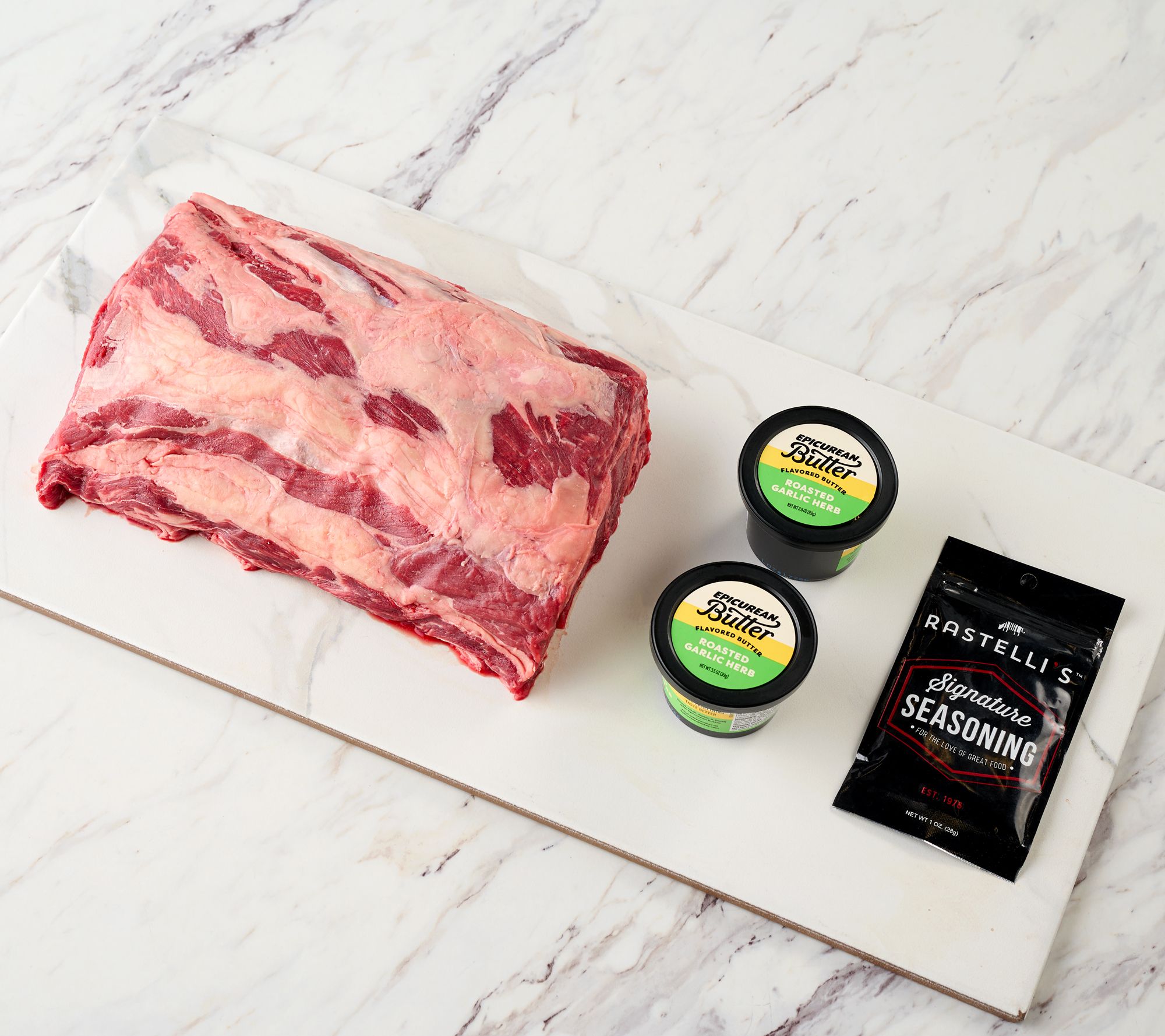 Rastelli's 6-lb Reserve Black Angus Prime Rib Roast w/ Butter - QVC.com