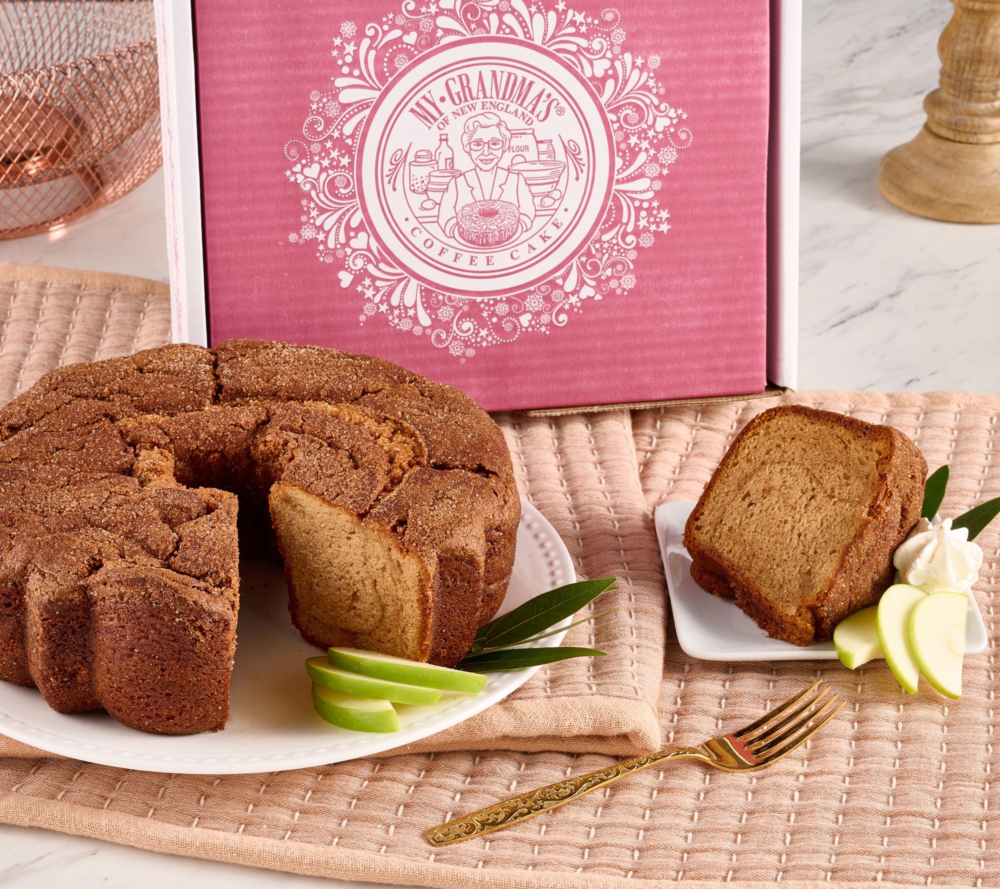 My Grandma's 3.1 lb Coffee Cake In Holiday Gift Box - QVC.com
