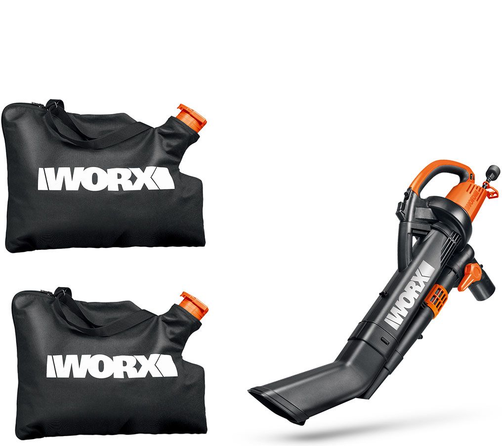 Worx Trivac Blower Vacuum & Mulcher with 2 Leaf Bags - QVC.com