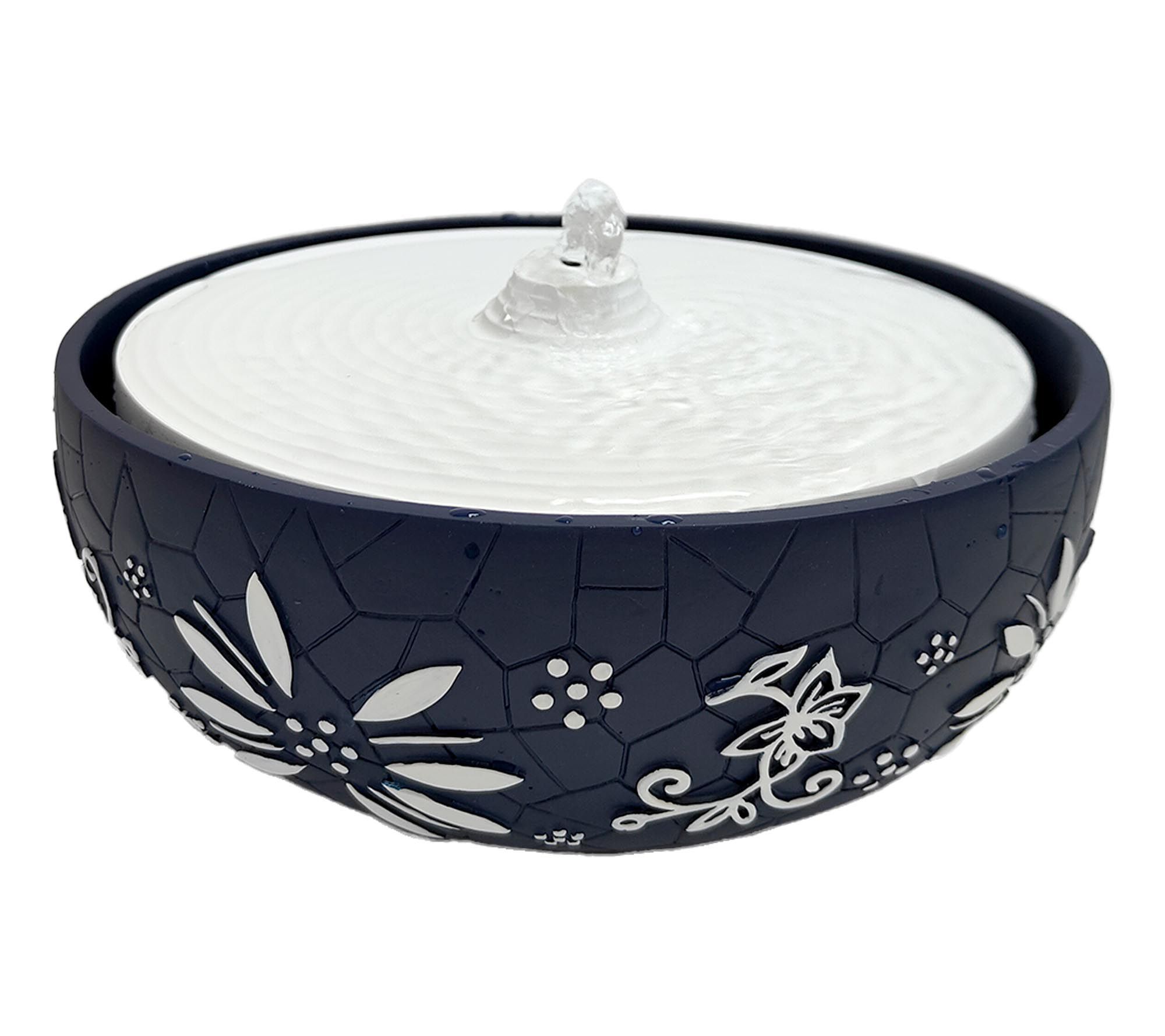 Temp-tations Outdoors Round Table Top Plug-in Fountain - QVC.com