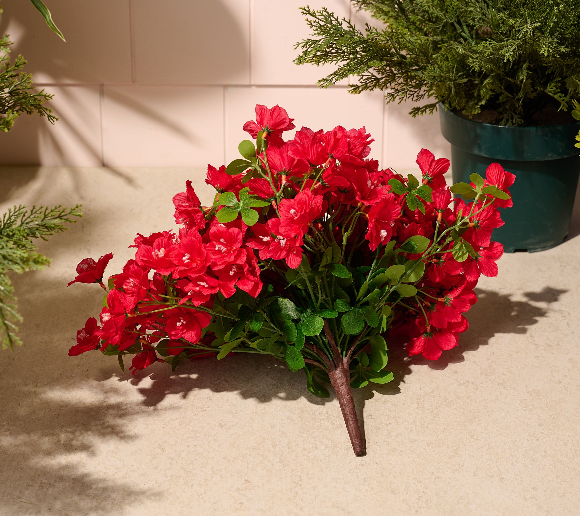 "As Is" Wicker Park 20" Faux Azalea Urn Filler - QVC.com