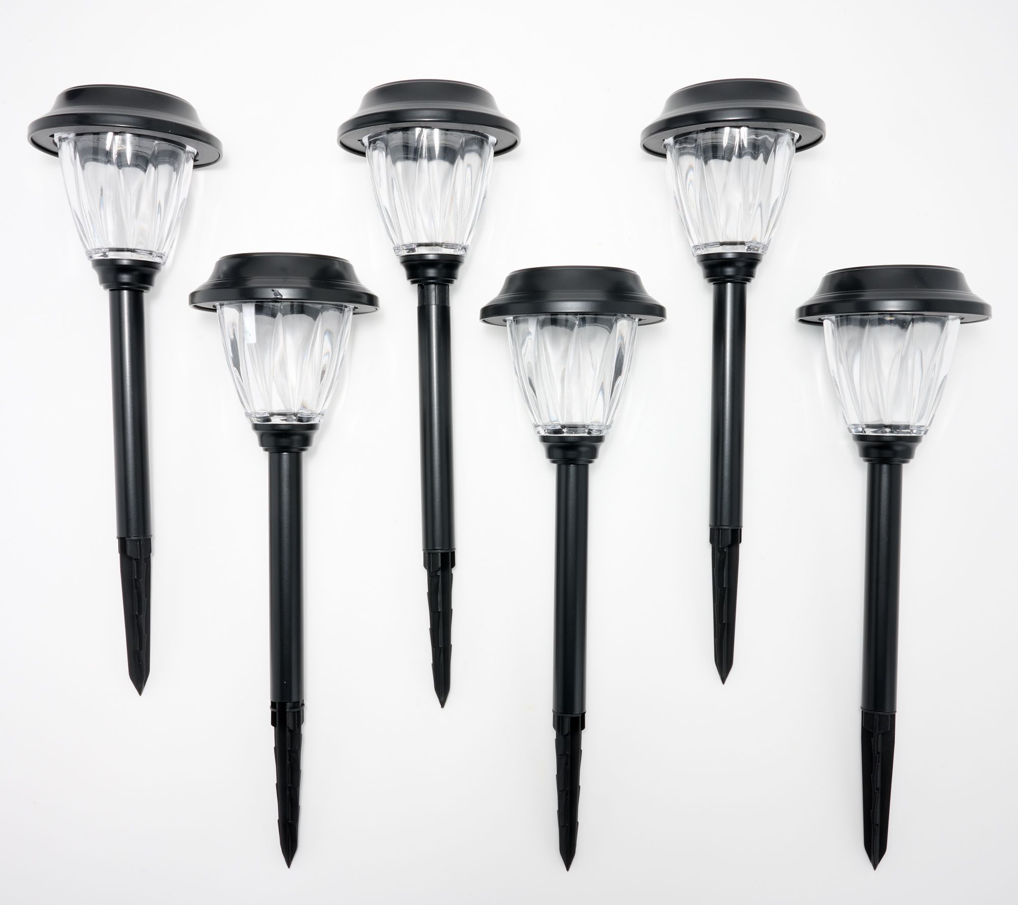 EZ Solar 6-Piece Choice of Glass Solar Pathway Lights - QVC.com