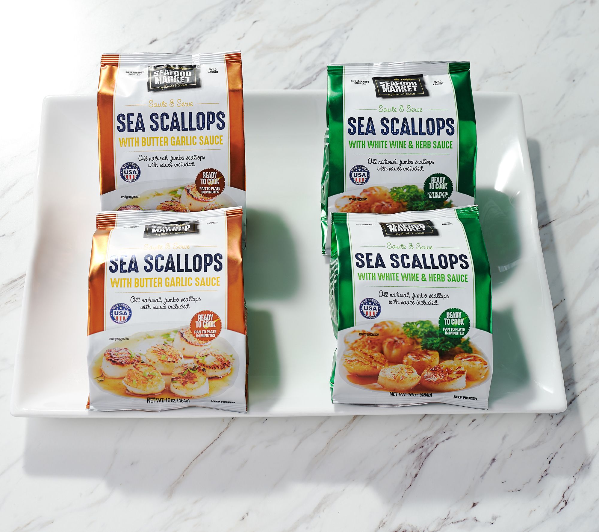Lund's Fisheries 2 or 4-lbs Sea Scallops with Sauce - QVC.com