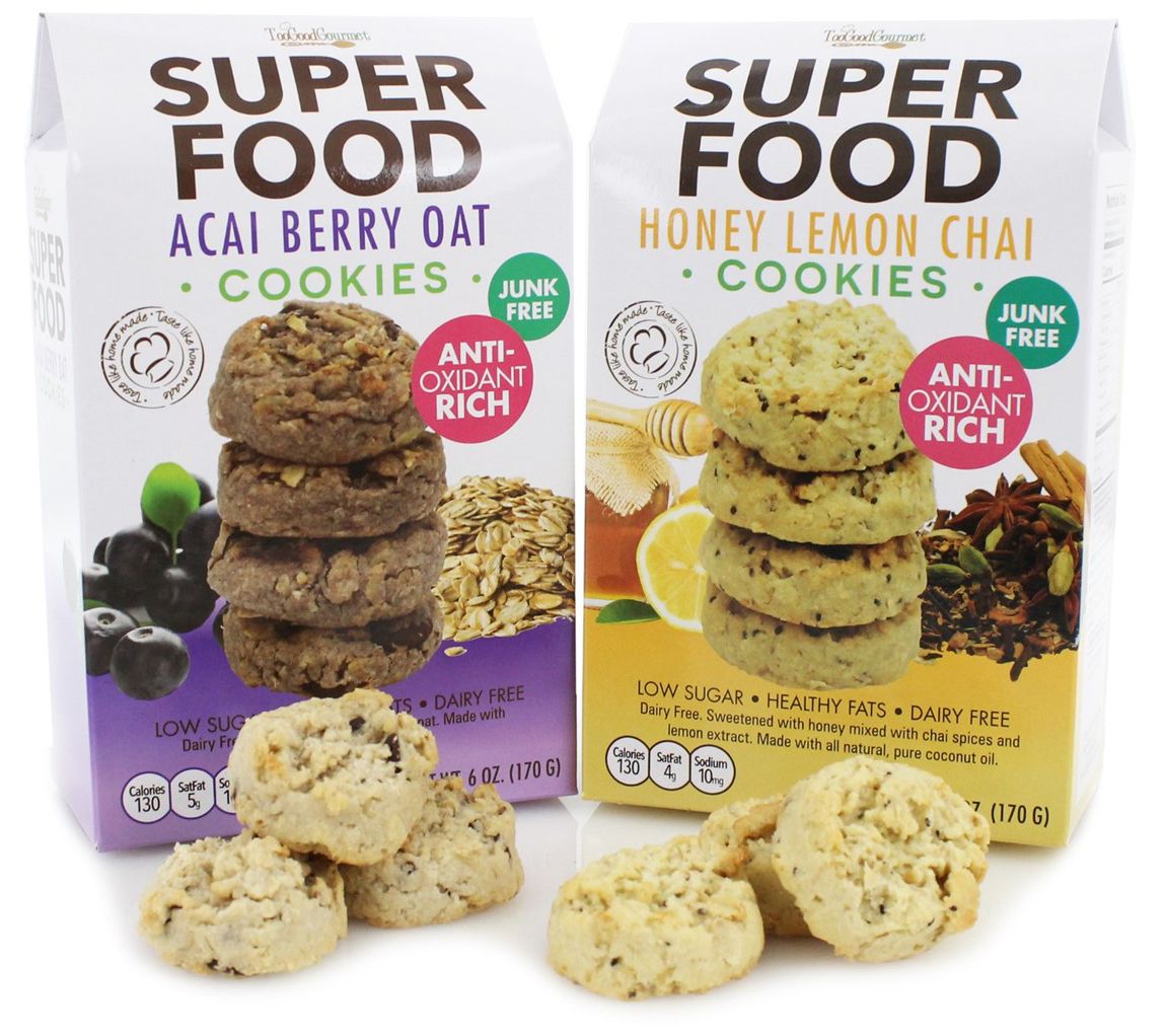Too Good Gourmet Sampler Set of 4 Super Food Cookies - QVC.com