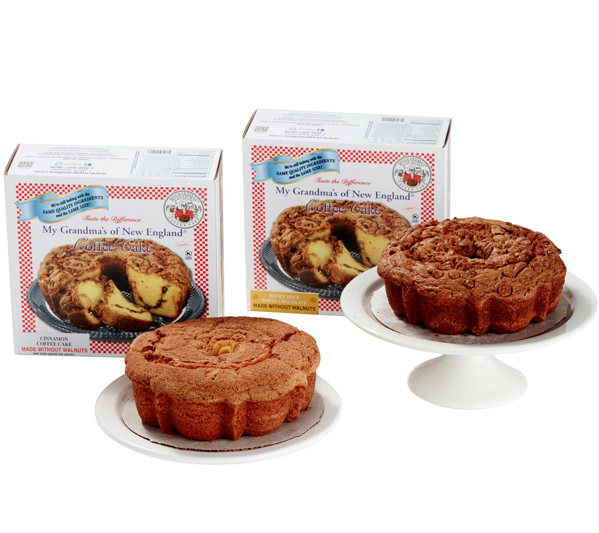 My Grandma's (2) 28 oz. Honey Spice & Cinnamon Coffee Cakes - QVC.com