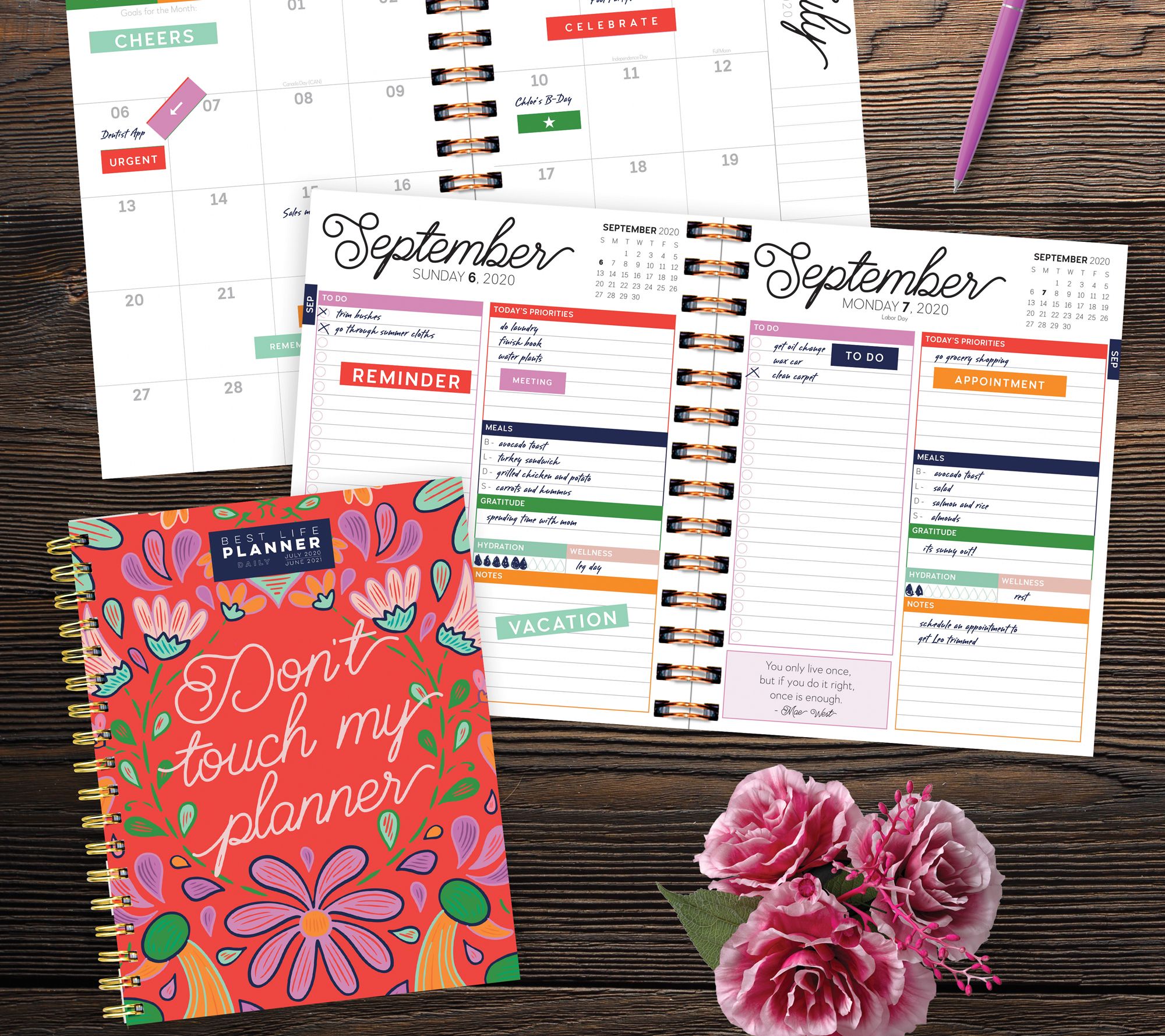 July 2020 - June 2021 Don't Touch Daily Luxe Planner - QVC.com