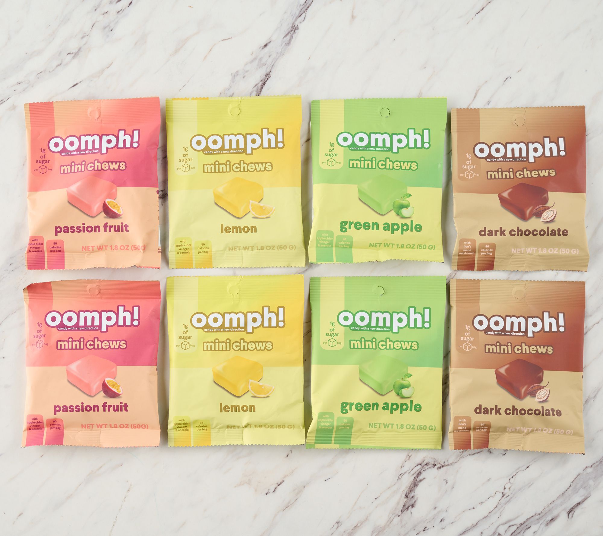 Oomph! (8) 1.8oz Bags Individually Wrapped Mini Chews - QVC.com