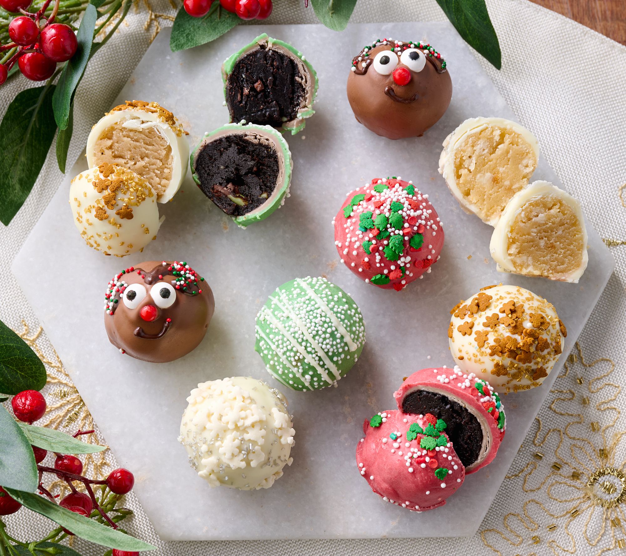Maryellen's 10 Piece Holiday Cake Bites Assortment - QVC.com