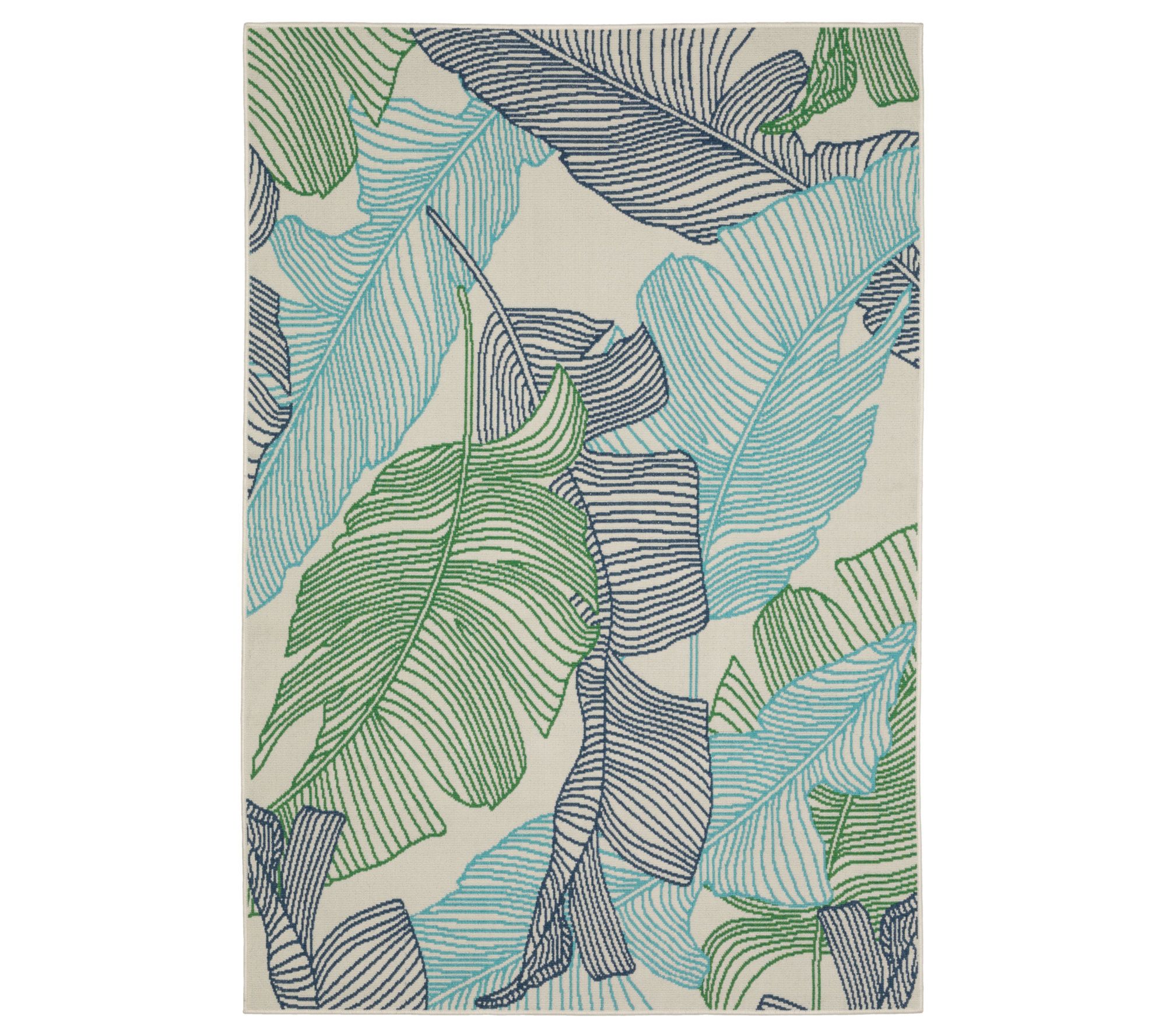 Ultimate Innovations Tropical Palms 5'3" x 7'6" Rug - QVC.com