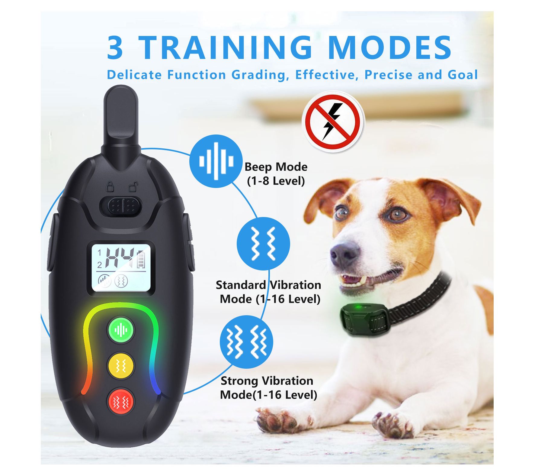 Pet Life Vibrange 450 Yard Range 16-Level Vibration Dog Collar - QVC.com