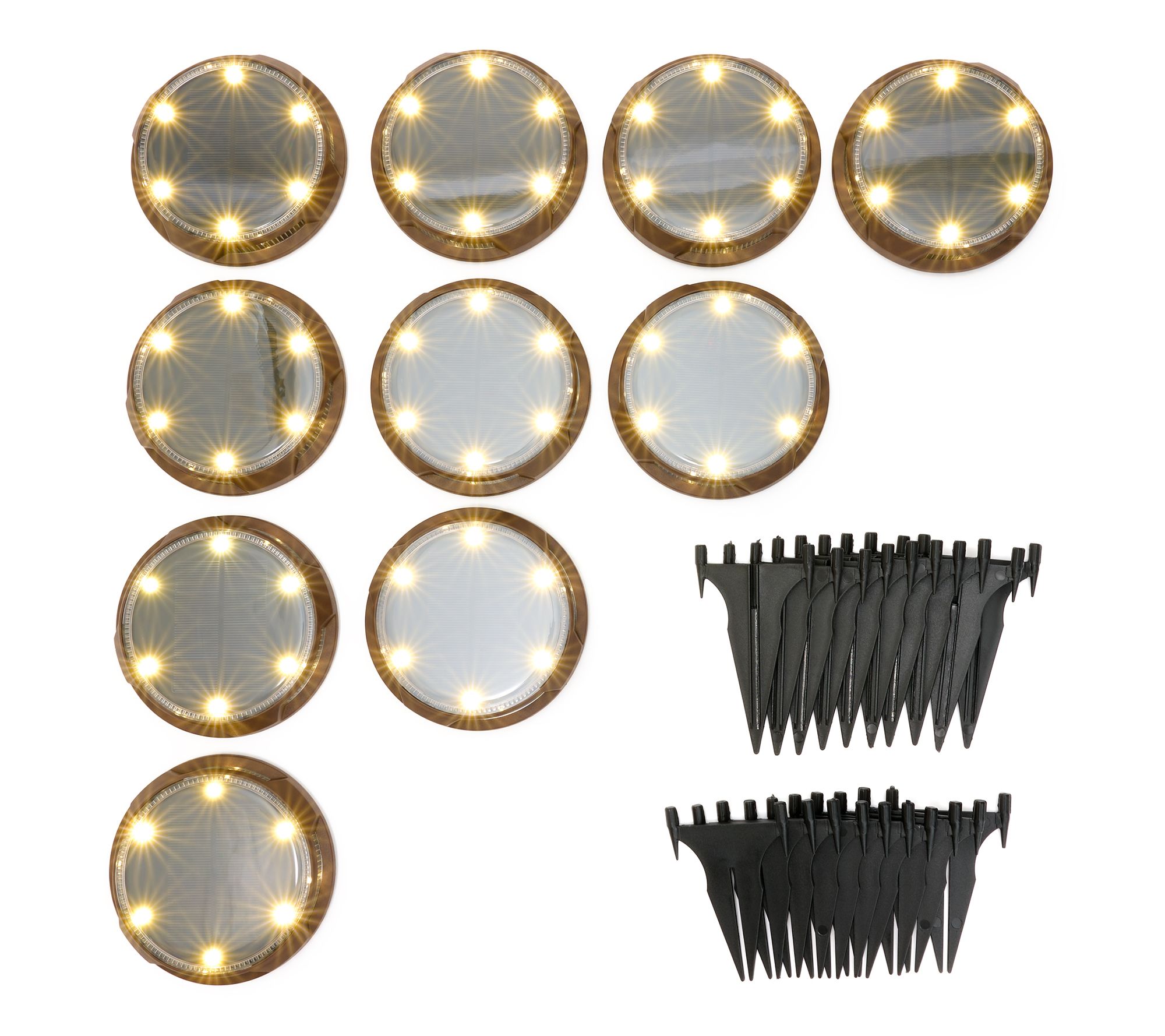 Energizer 10-pc Solar Multi-Direction Disc Lights w/ 2yr Warranty - QVC.com