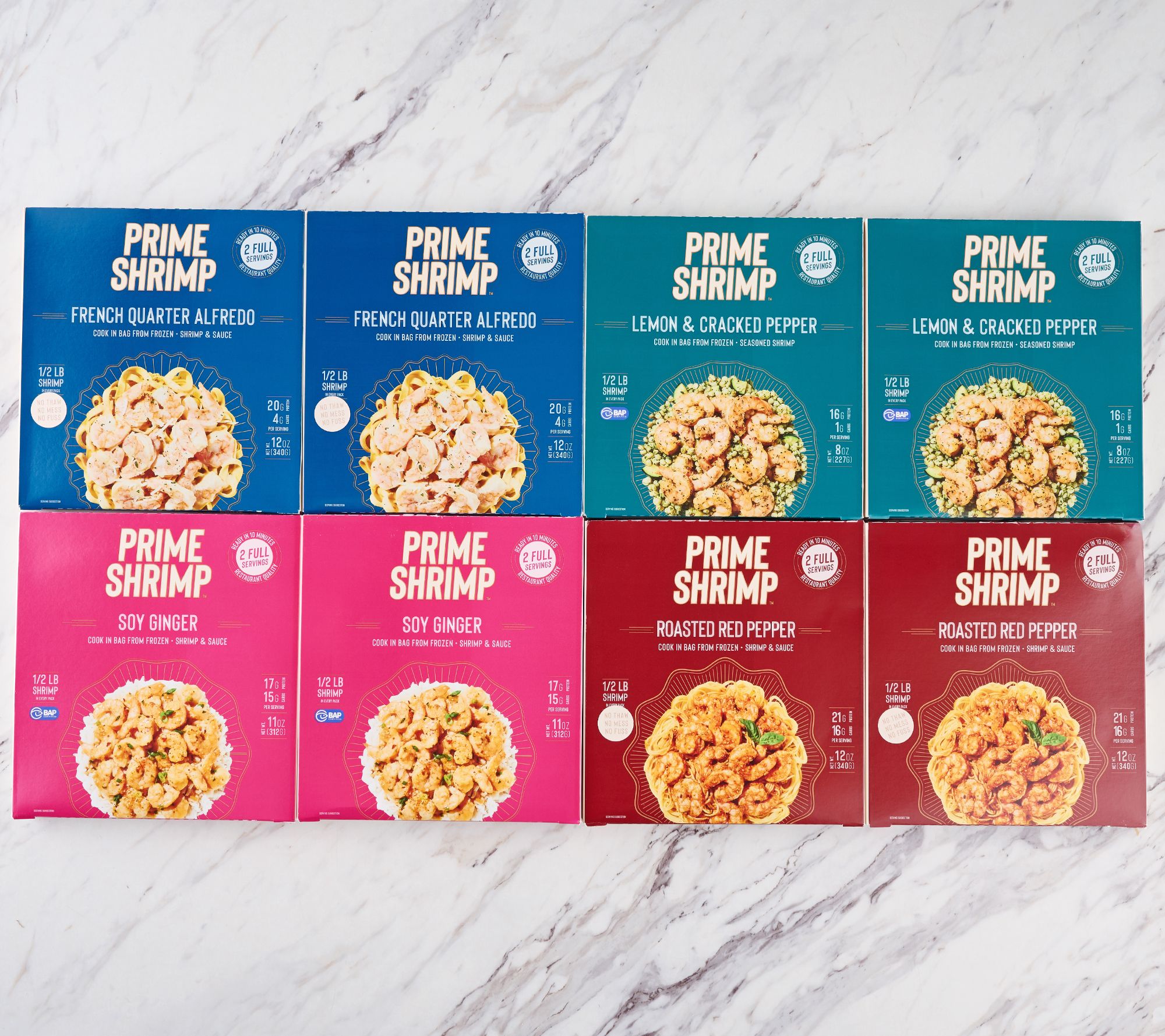 Prime Shrimp (8) Boil-in-Bag Seasoned & Saucy Shrimp Meals - QVC.com