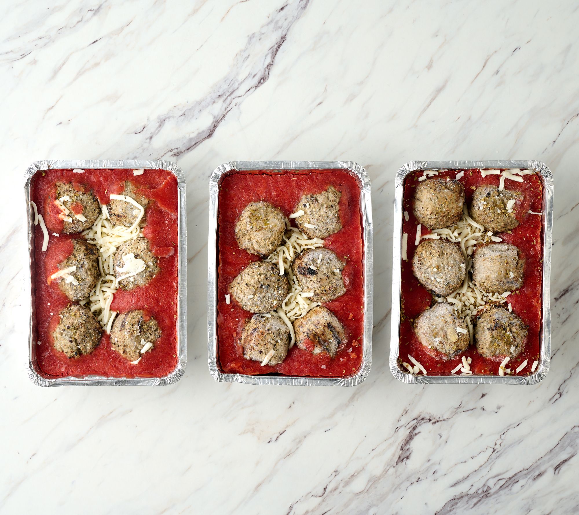 Agostino (3) 2-lb Ready to Bake Meatball Parmesan Trays - QVC.com