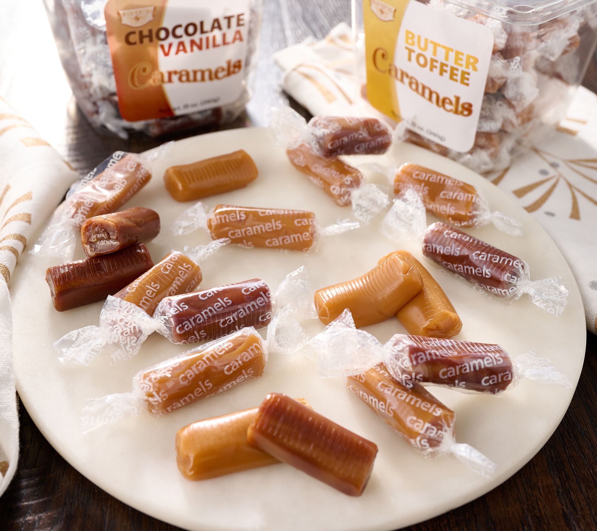 Silvestri Sweets (72) Piece Caramel Twists in (2) Tubs - QVC.com