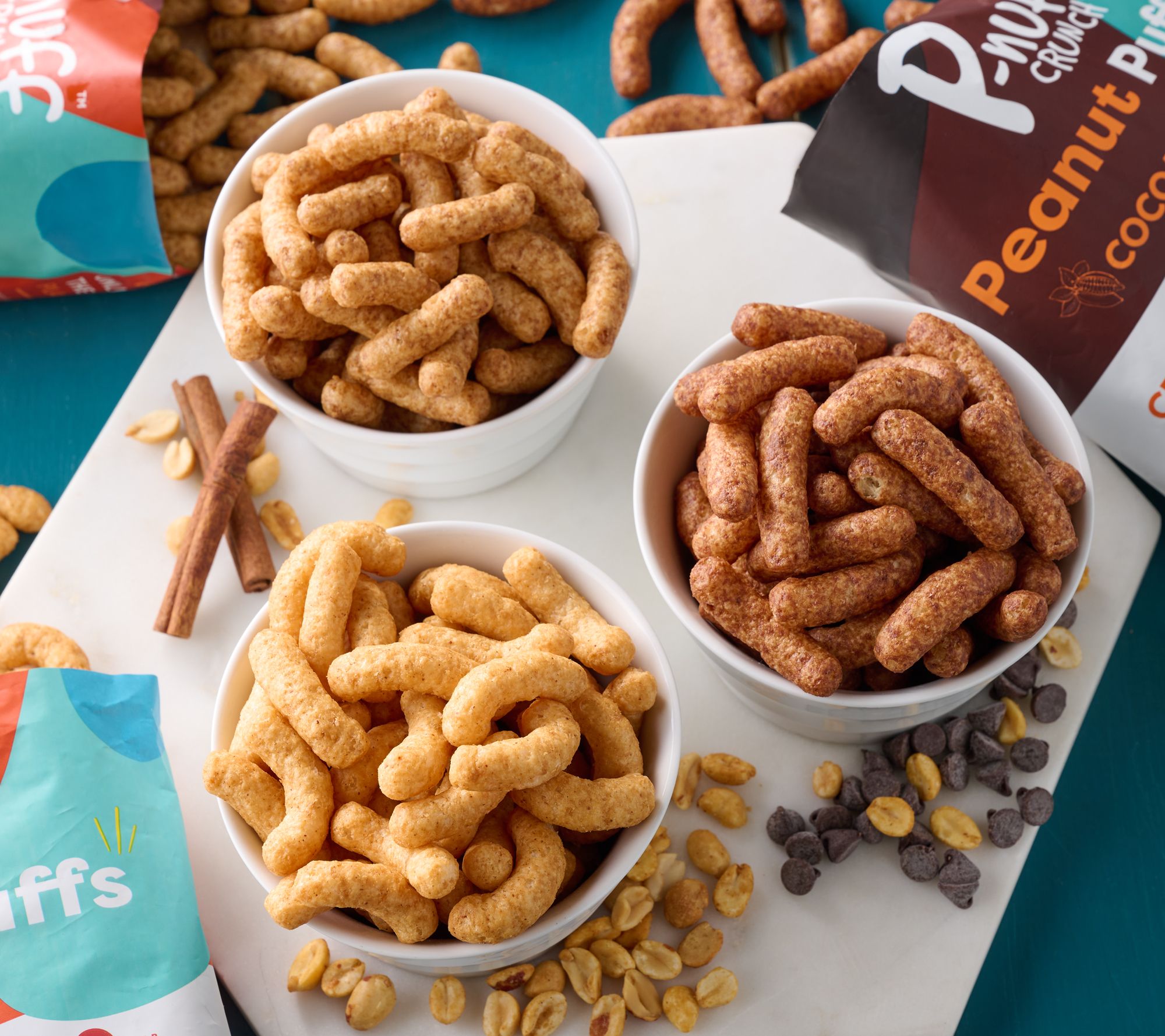 Pnuff Crunch (6) 4-oz Bags Peanut Protein Snack Puffs - QVC.com