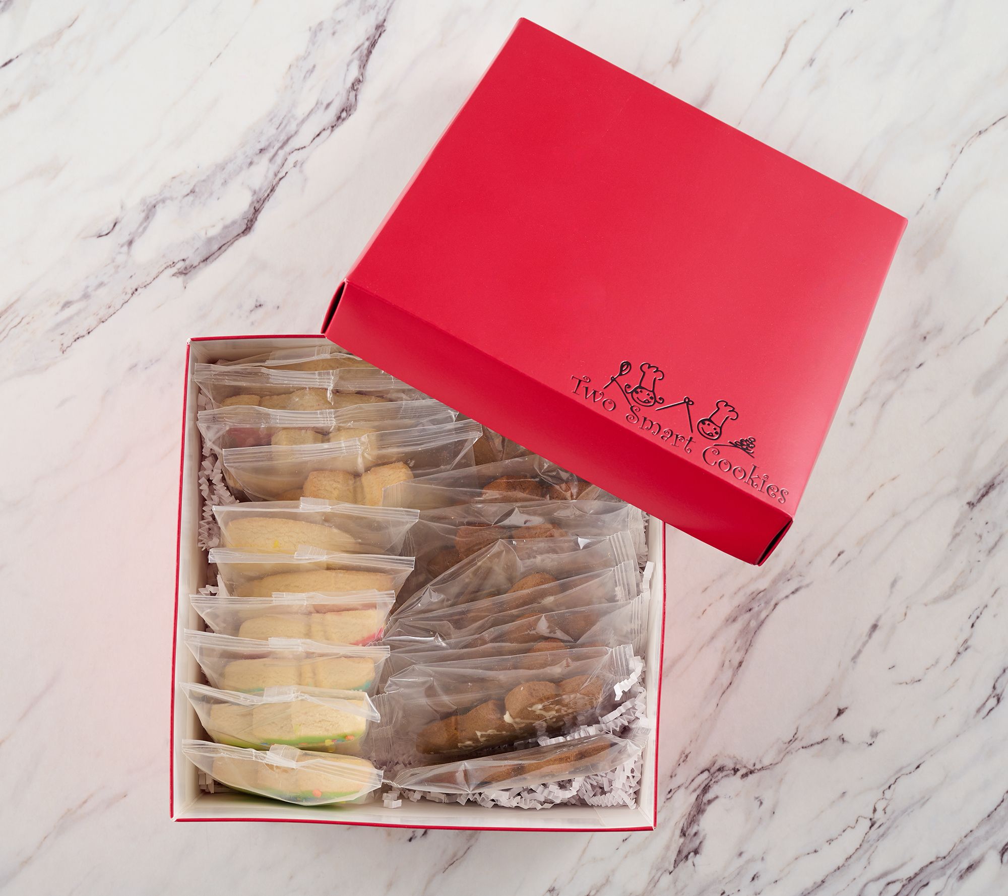 Two Smart Cookies 20ct Gingerbread & Shortbread Cookies in Box - QVC.com