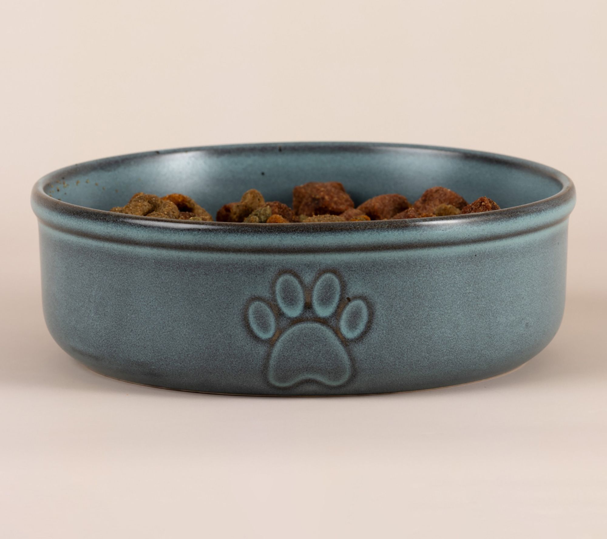 Mason Cash 32oz Reactive Paw Blue Glaze 7in PetBowl - QVC.com