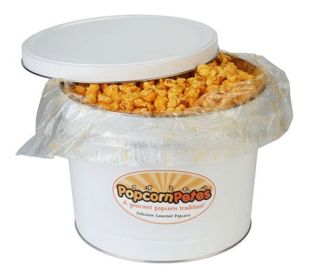 Popcorn Pete's 2 Gallon Gourmet Cheese Popcorn Tin - QVC.com