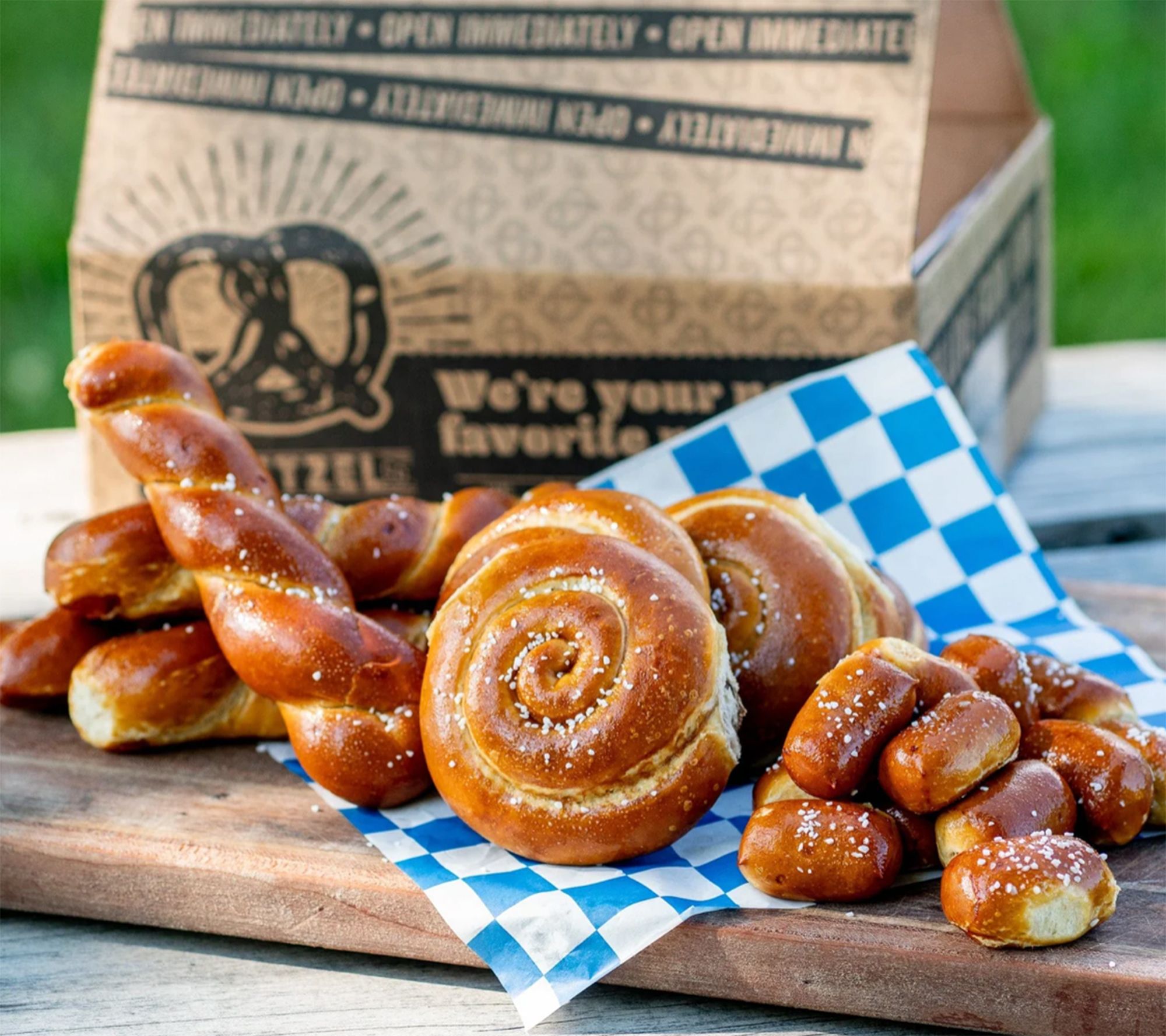 The Pretzel Co. Hand Twisted Soft Baked Pretzel BBQ Box - QVC.com