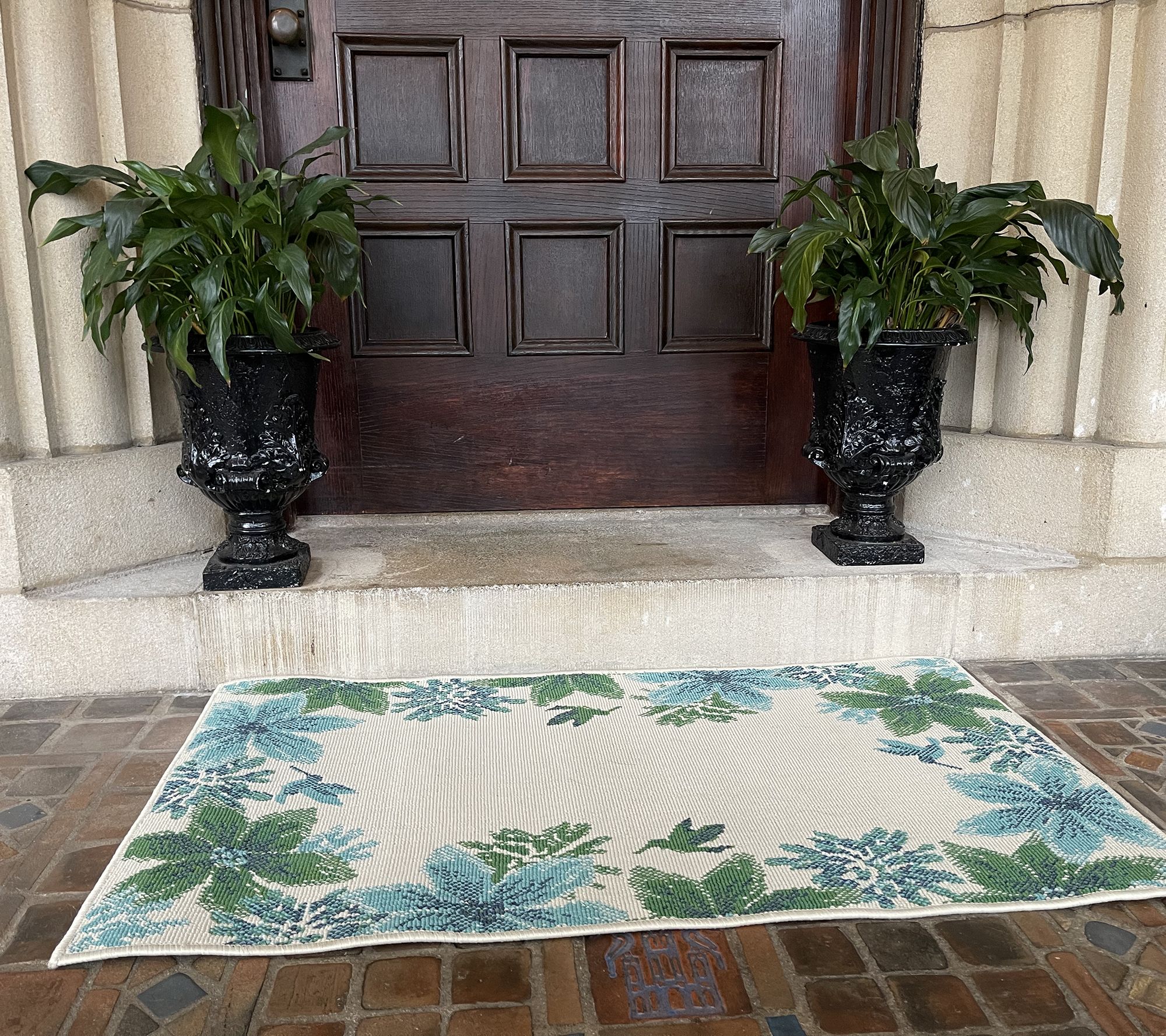 Ultimate Innovations Hummingbird Garden Border Rug - QVC.com