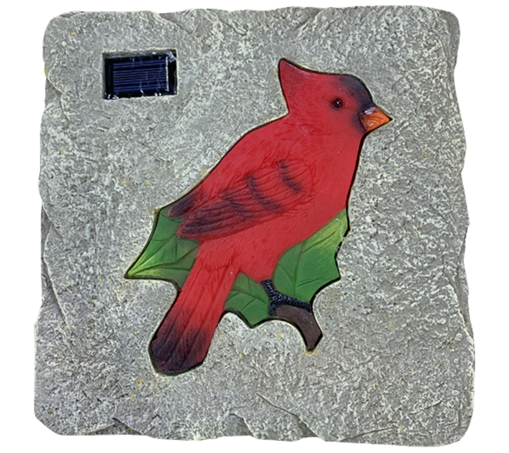 Exhart Solar Cardinal Stepping Stone - QVC.com