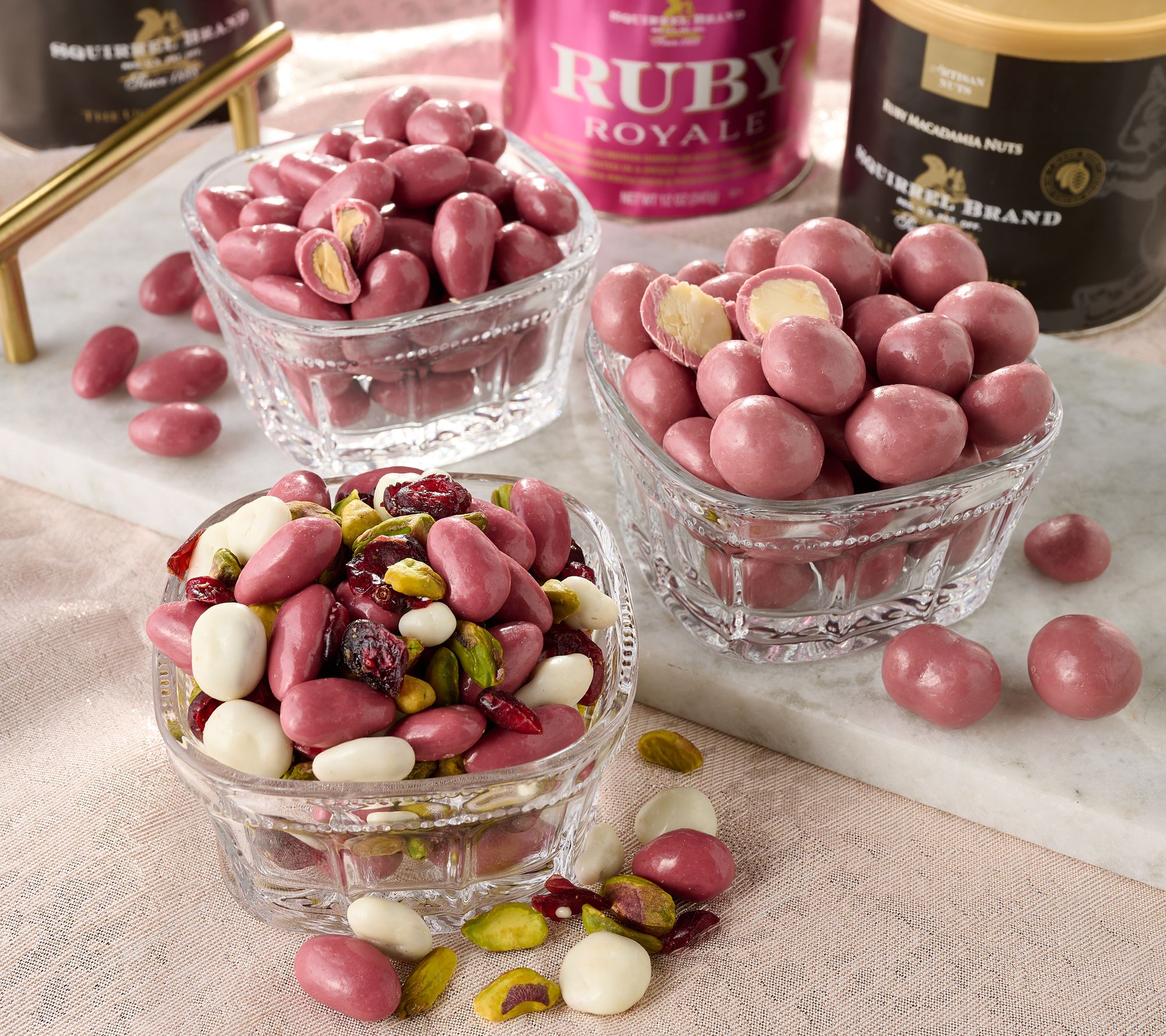 Squirrel Brand (3) Can Ruby Cacao Gourmet Nuts Trio - QVC.com