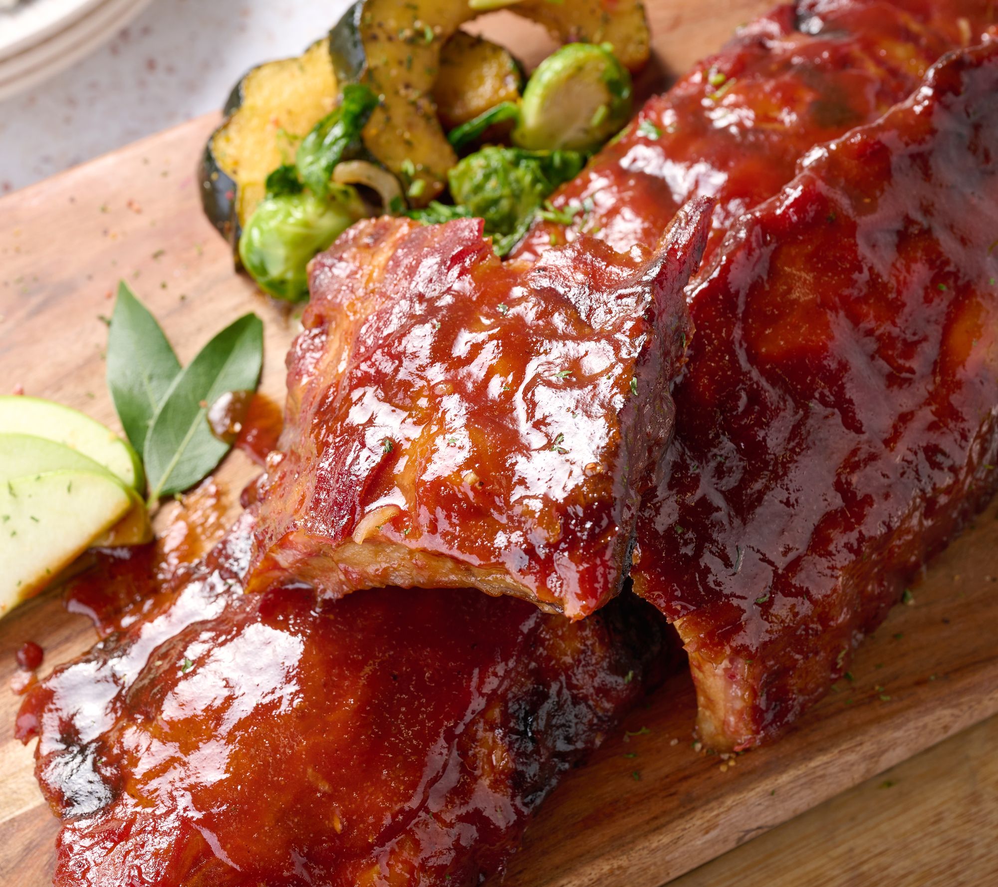 Corky'ss BBQ (2) 2-lbs Honey or Apple BBQ Baby Back Ribs - QVC.com