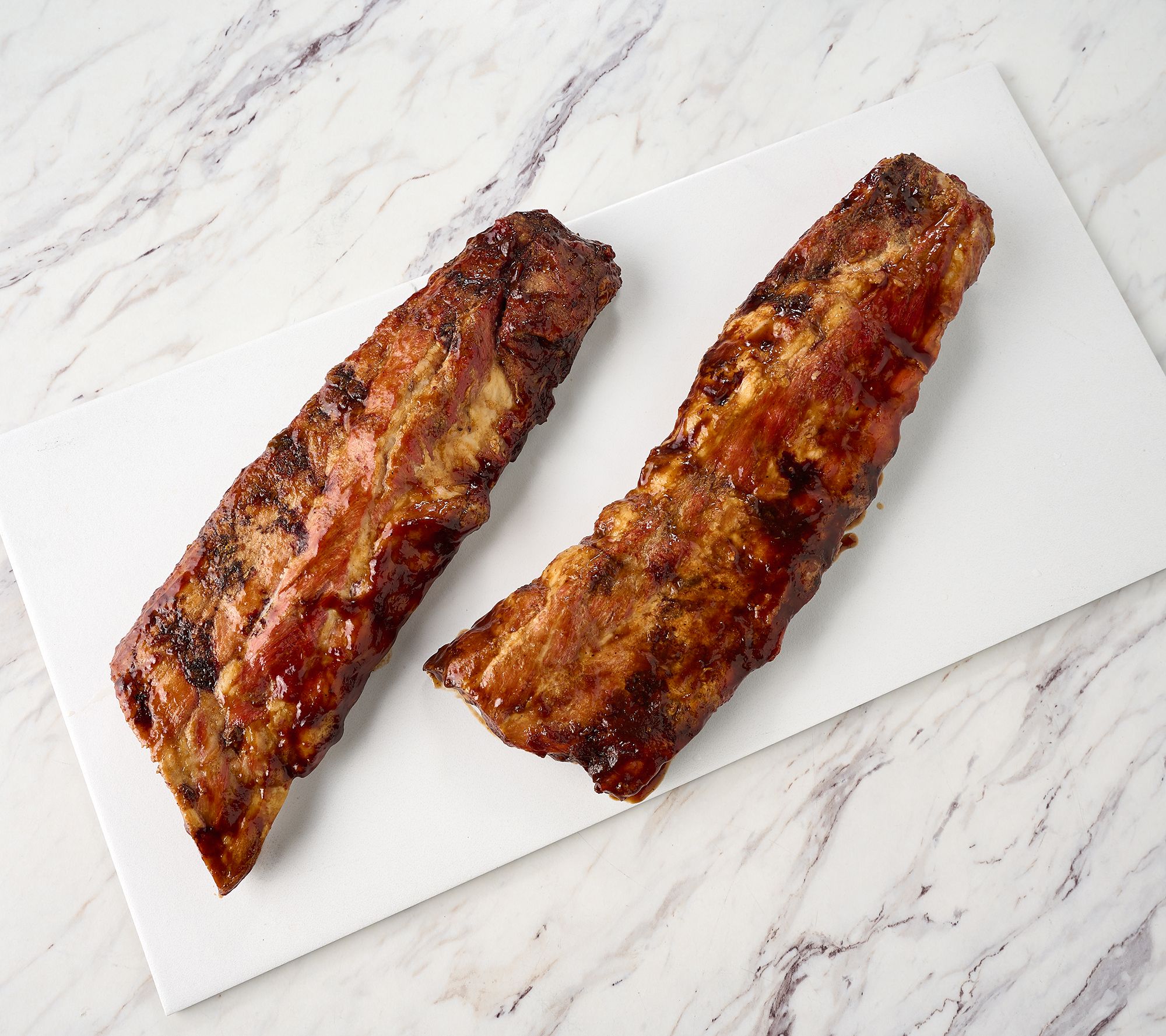 Corky'ss BBQ (2) 2-lbs Honey or Apple BBQ Baby Back Ribs - QVC.com